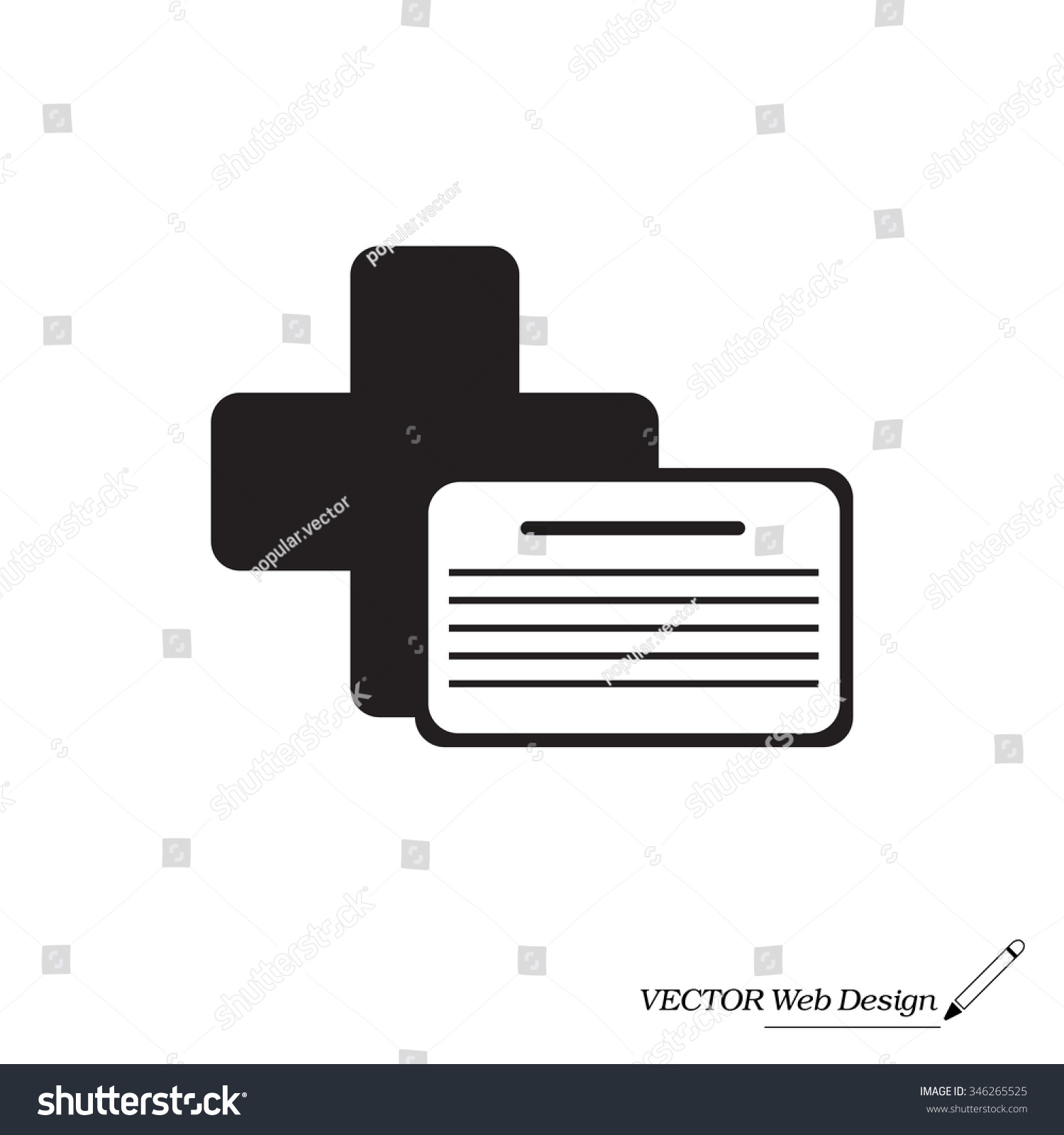 Medical Documents Icon Stock Vector (Royalty Free) 346265525 | Shutterstock