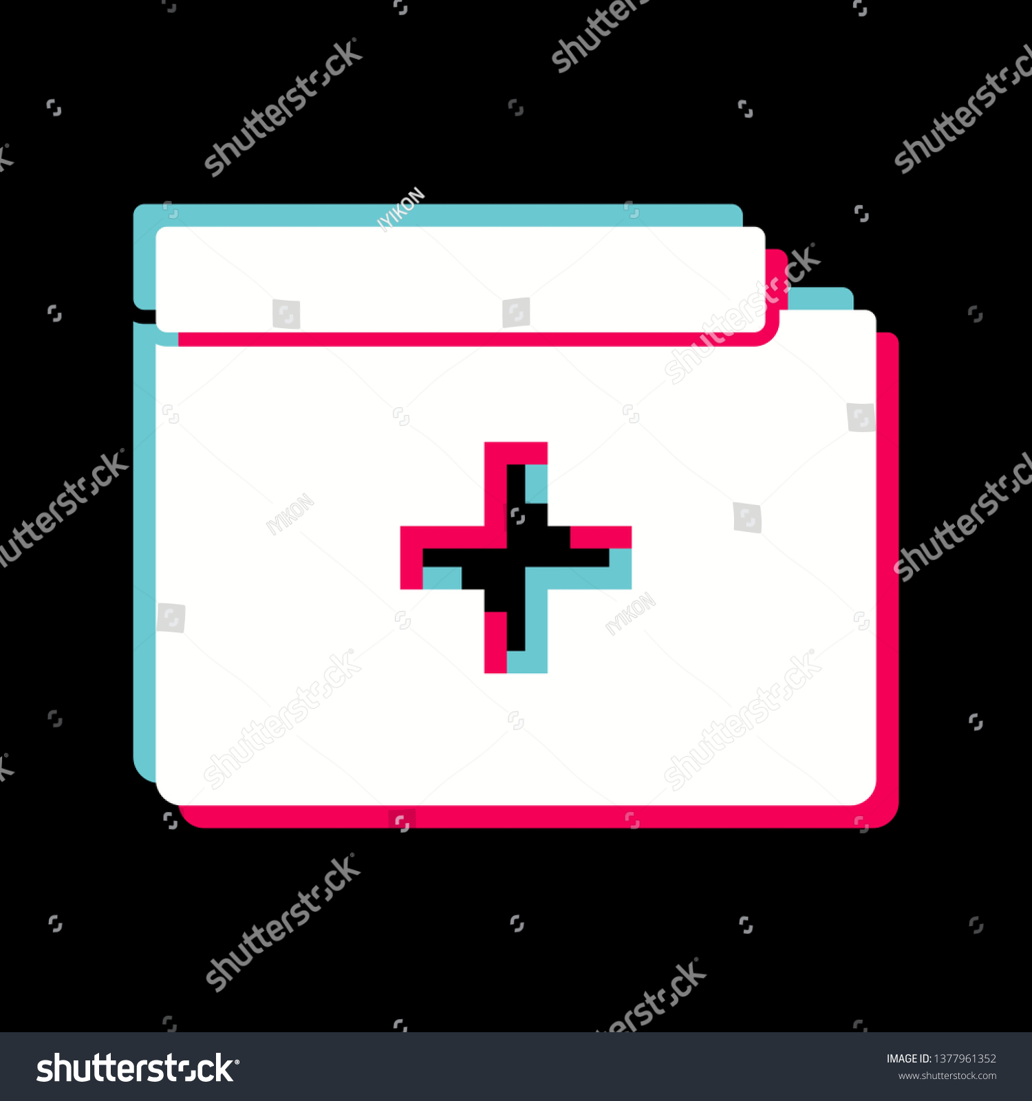 Medical Folder Icon Design Stock Vector (Royalty Free) 1377961352 ...