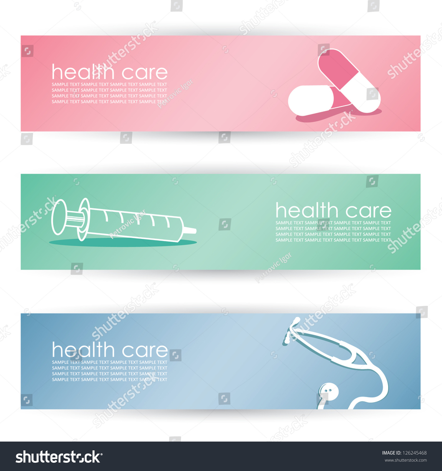 Medical Headers Vector Illustration Stock Vector (Royalty Free) 126245468