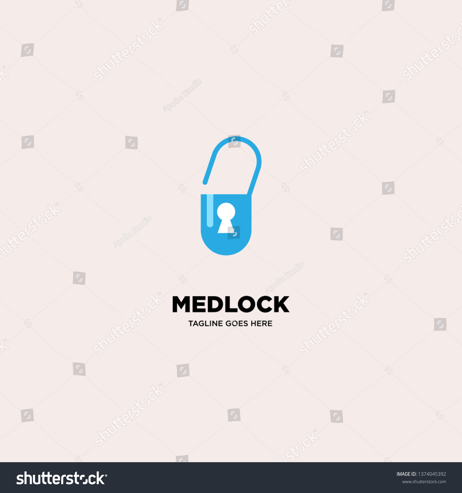 Medical Lock Logo Template Vector Illustration Stock Vector (Royalty ...