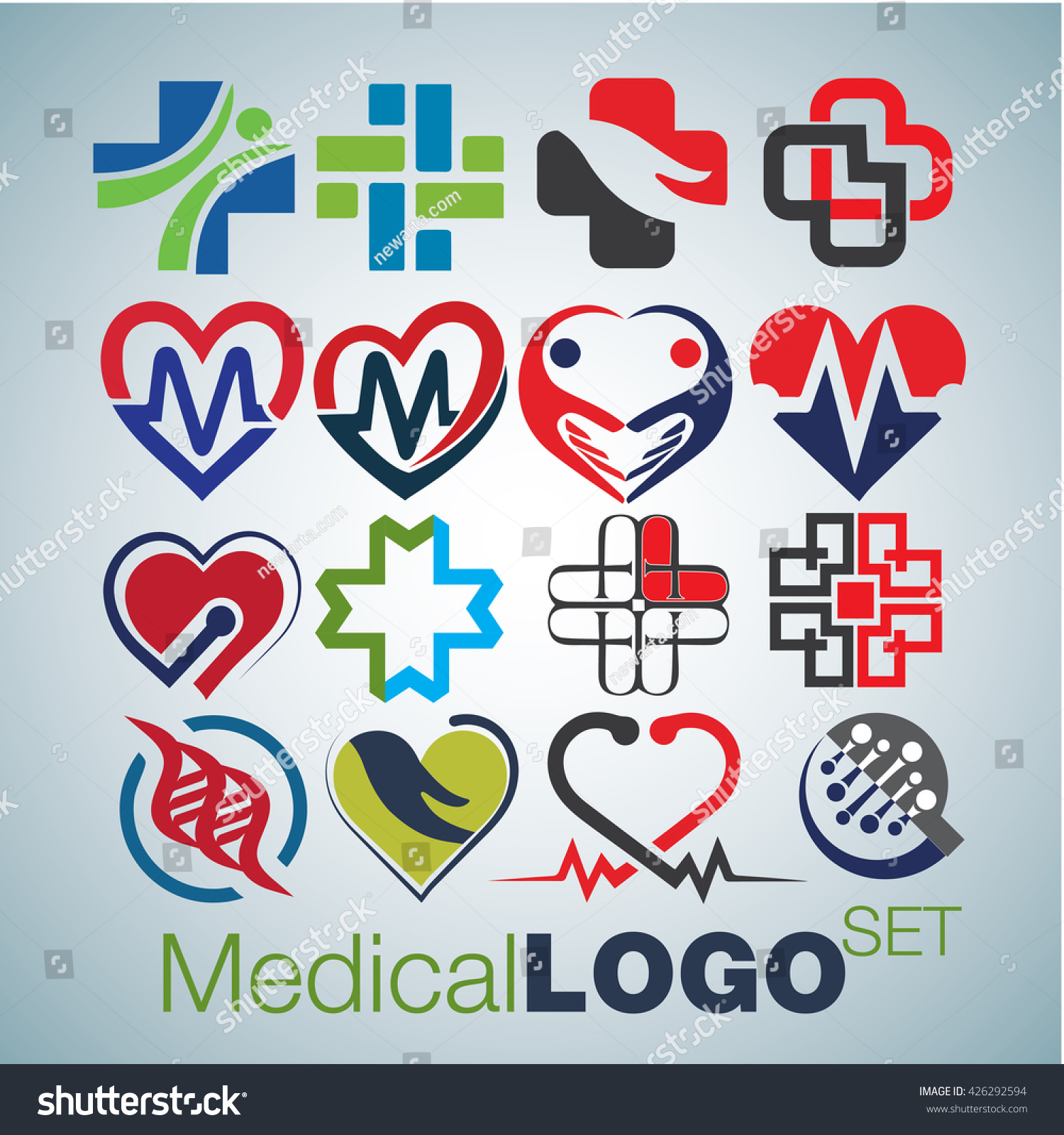 Medical Logo Set Stock Vector (Royalty Free) 426292594