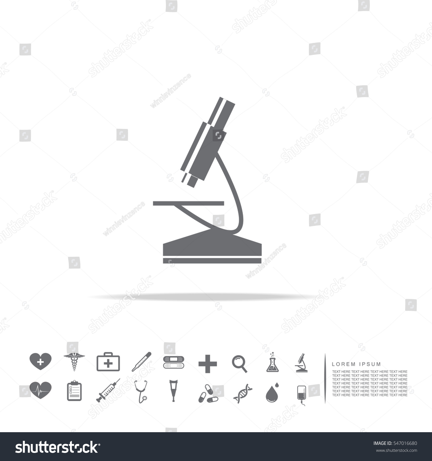 Medical Microscope Icon Stock Vector (Royalty Free) 547016680 ...
