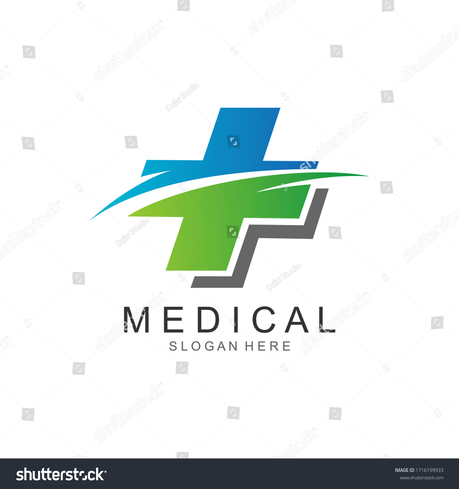 Medical Plus Logo Design Vector Stock Vector (Royalty Free) 1716199933