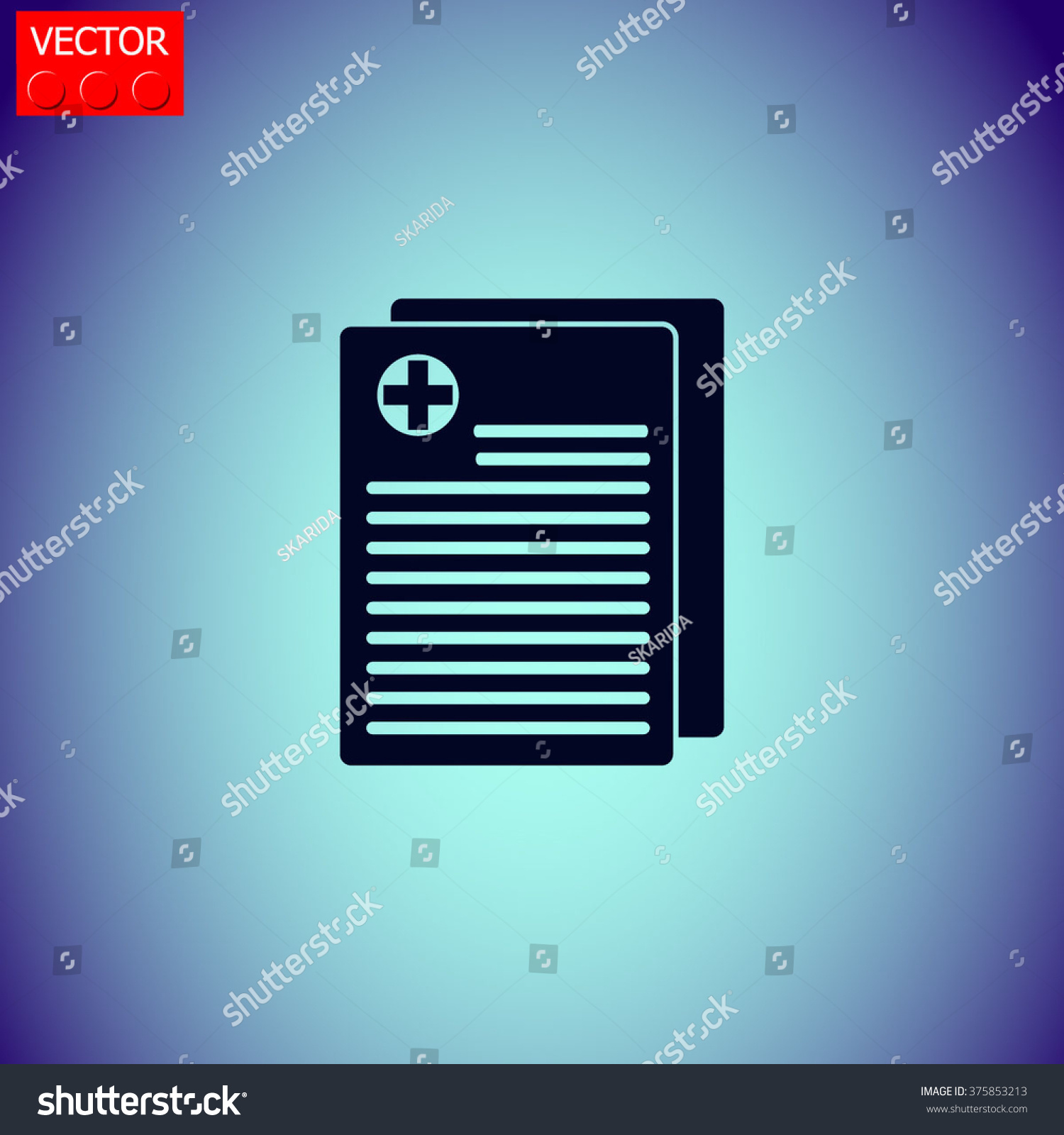 Medical Records Vector Icon Stock Vector (Royalty Free) 375853213 ...