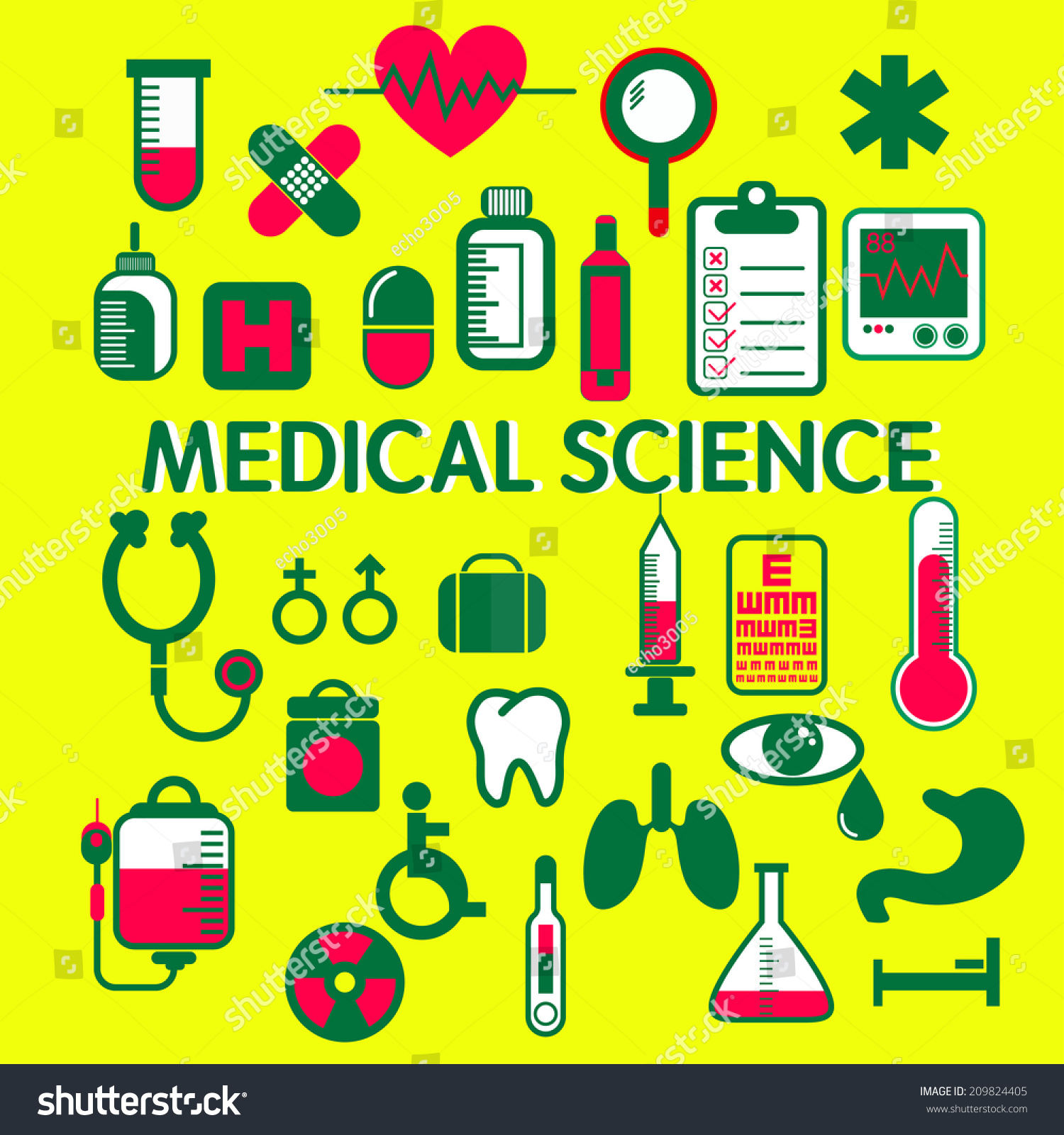 Medical Science Stock Vector (Royalty Free) 209824405 | Shutterstock