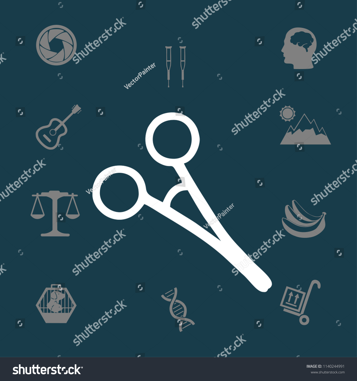 Medical Scissors Vector Illustration Stock Vector (Royalty Free ...