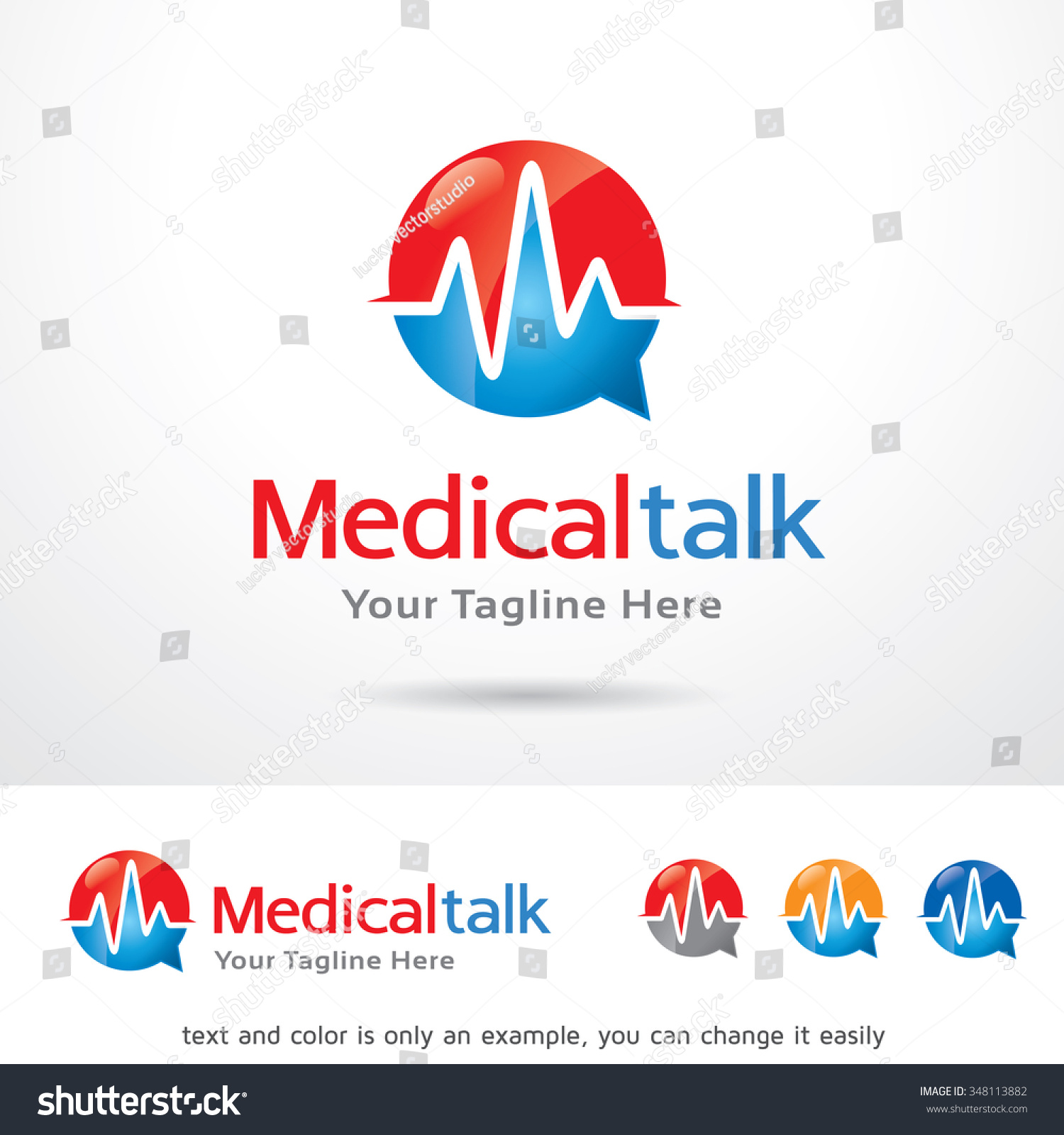 Medical Talk Logo Template Design Vector Stock Vector (Royalty Free ...