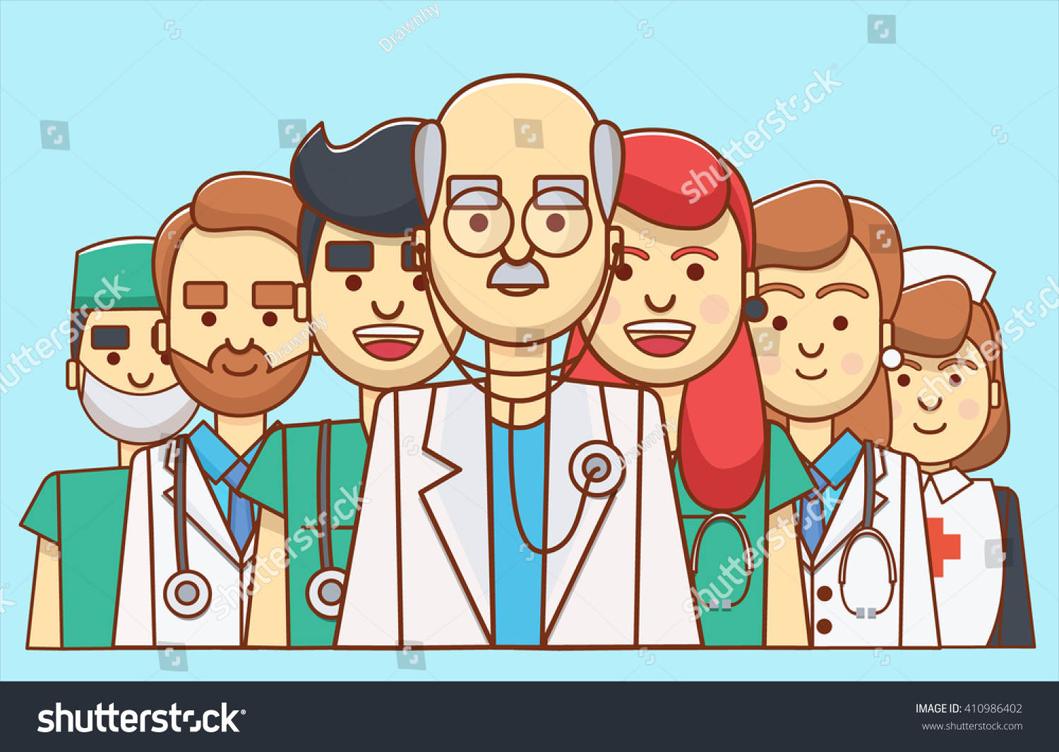 Medical Team Stock Vector (Royalty Free) 410986402