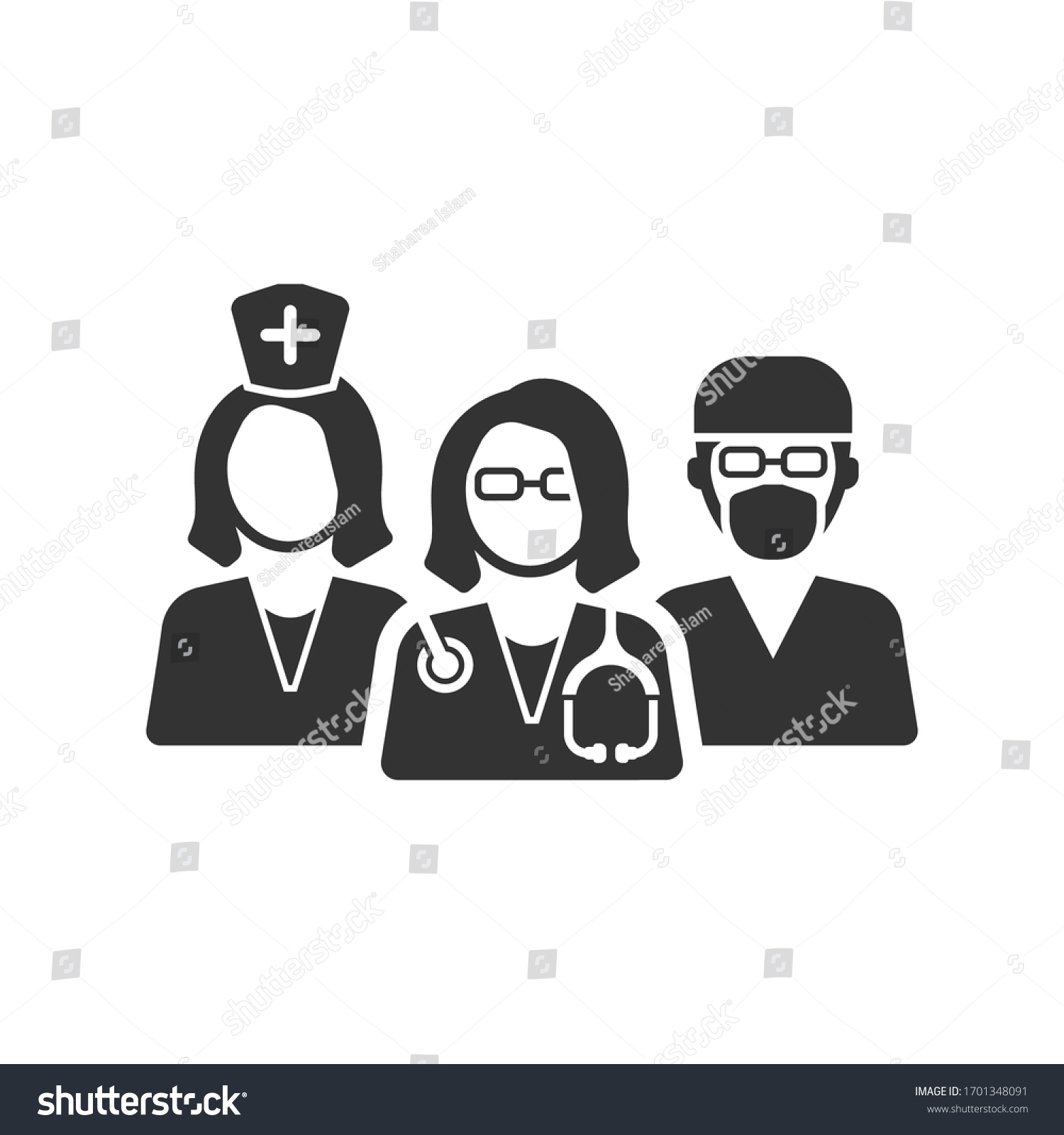 Medical Team Icon Vector Graphics Stock Vector (Royalty Free ...
