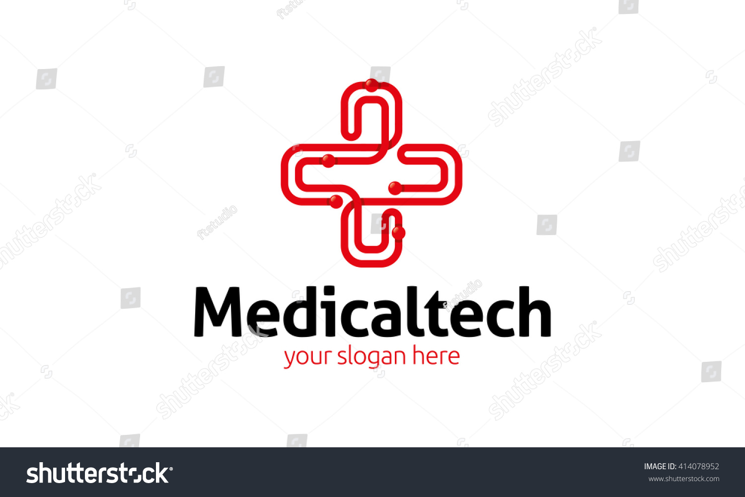 Medical Tech Logo Stock Vector (Royalty Free) 414078952