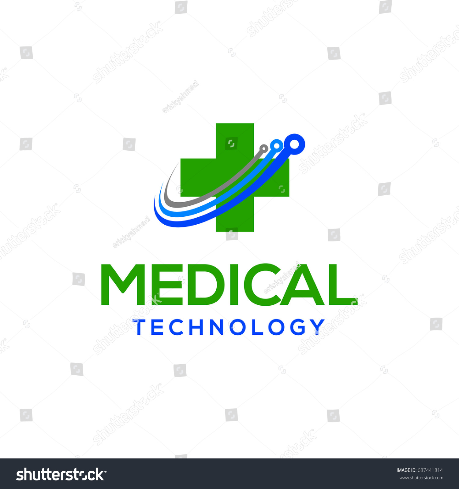 Medical Technology Logo Stock Vector (Royalty Free) 687441814 ...