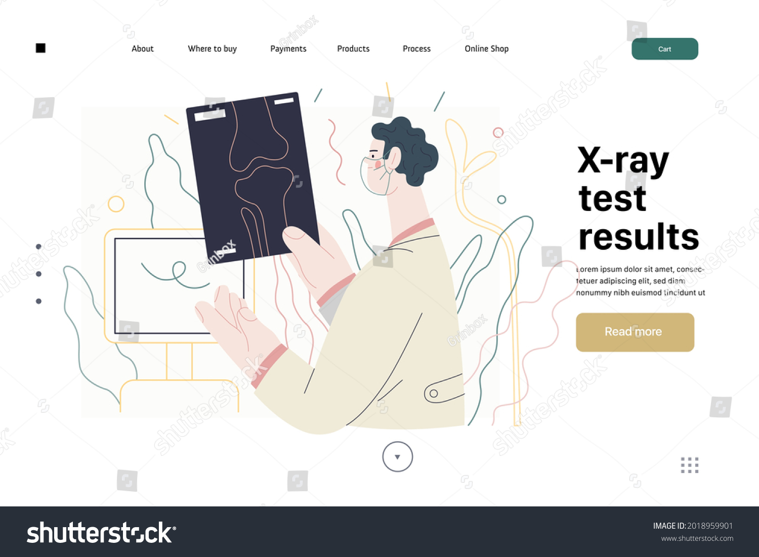 Medical Tests Template Xray Test Modern Stock Vector (Royalty Free ...