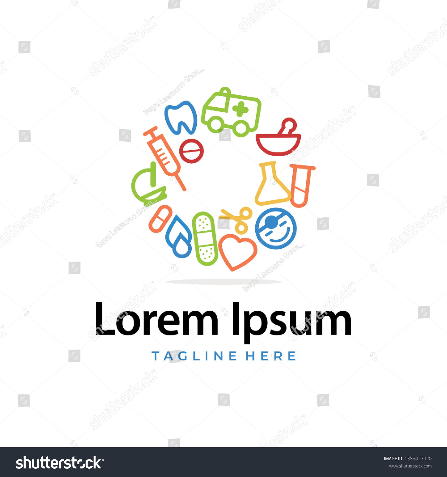 Medical Tools Circle Logo Vector Stock Vector (Royalty Free) 1385427020 ...