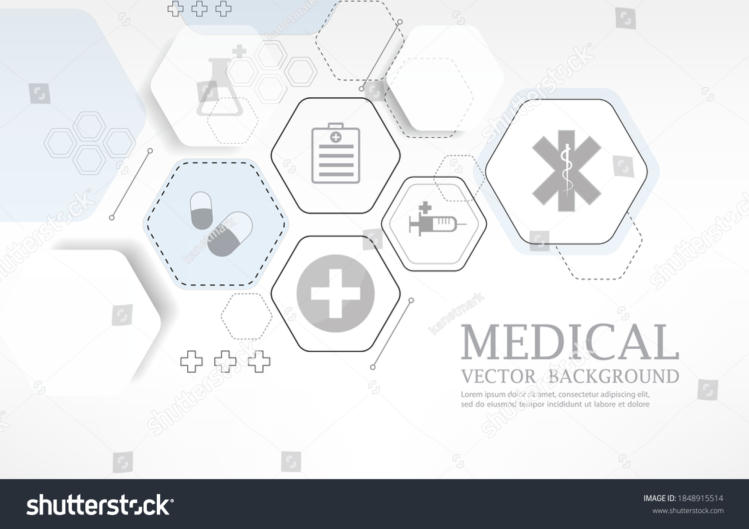 Medical Vector Wallpaper White Background Stock Vector (Royalty Free ...