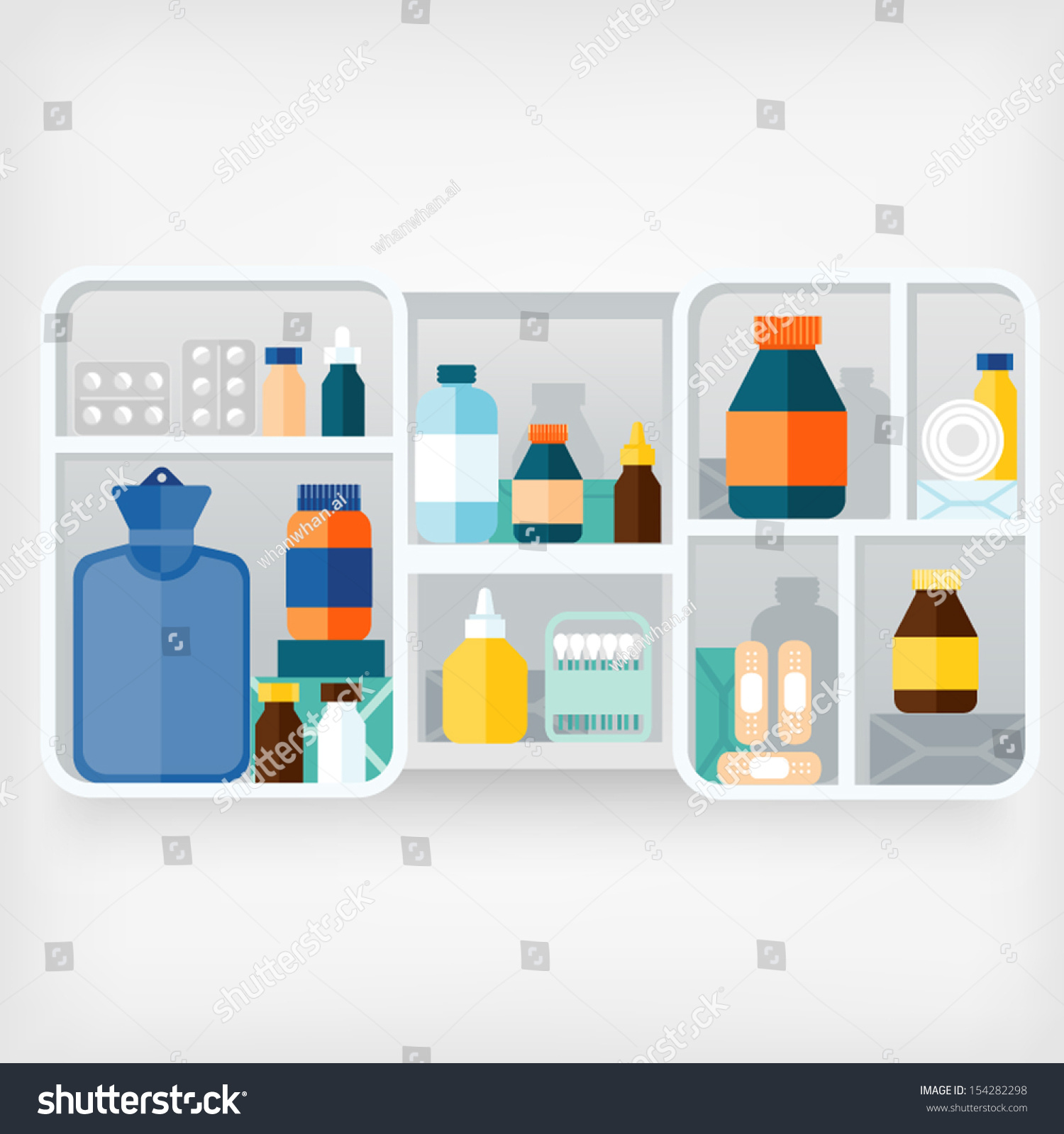 Medicine Cabinet Stock Vector (Royalty Free) 154282298