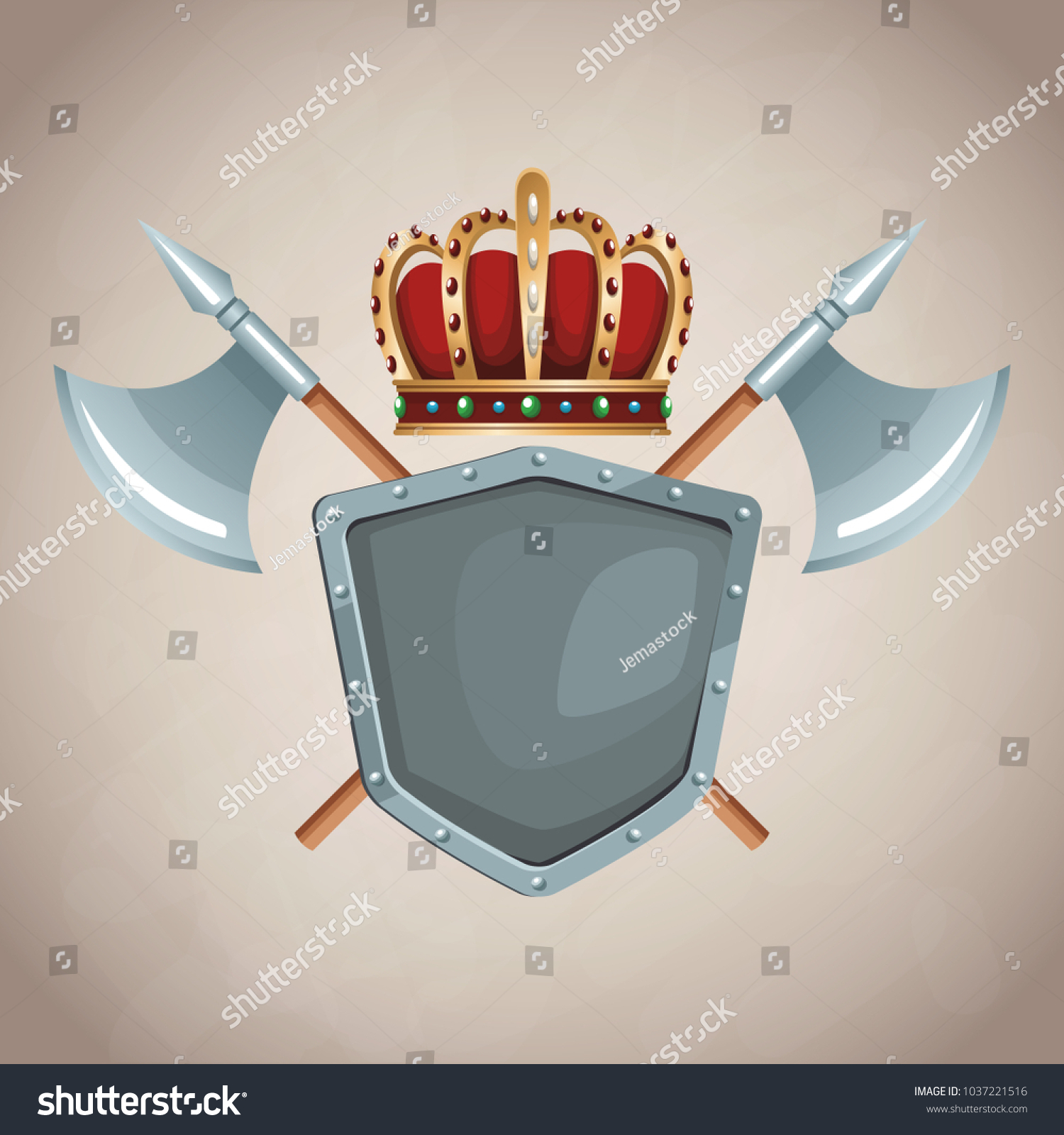 Medieval Army Emblem Stock Vector (Royalty Free) 1037221516 | Shutterstock