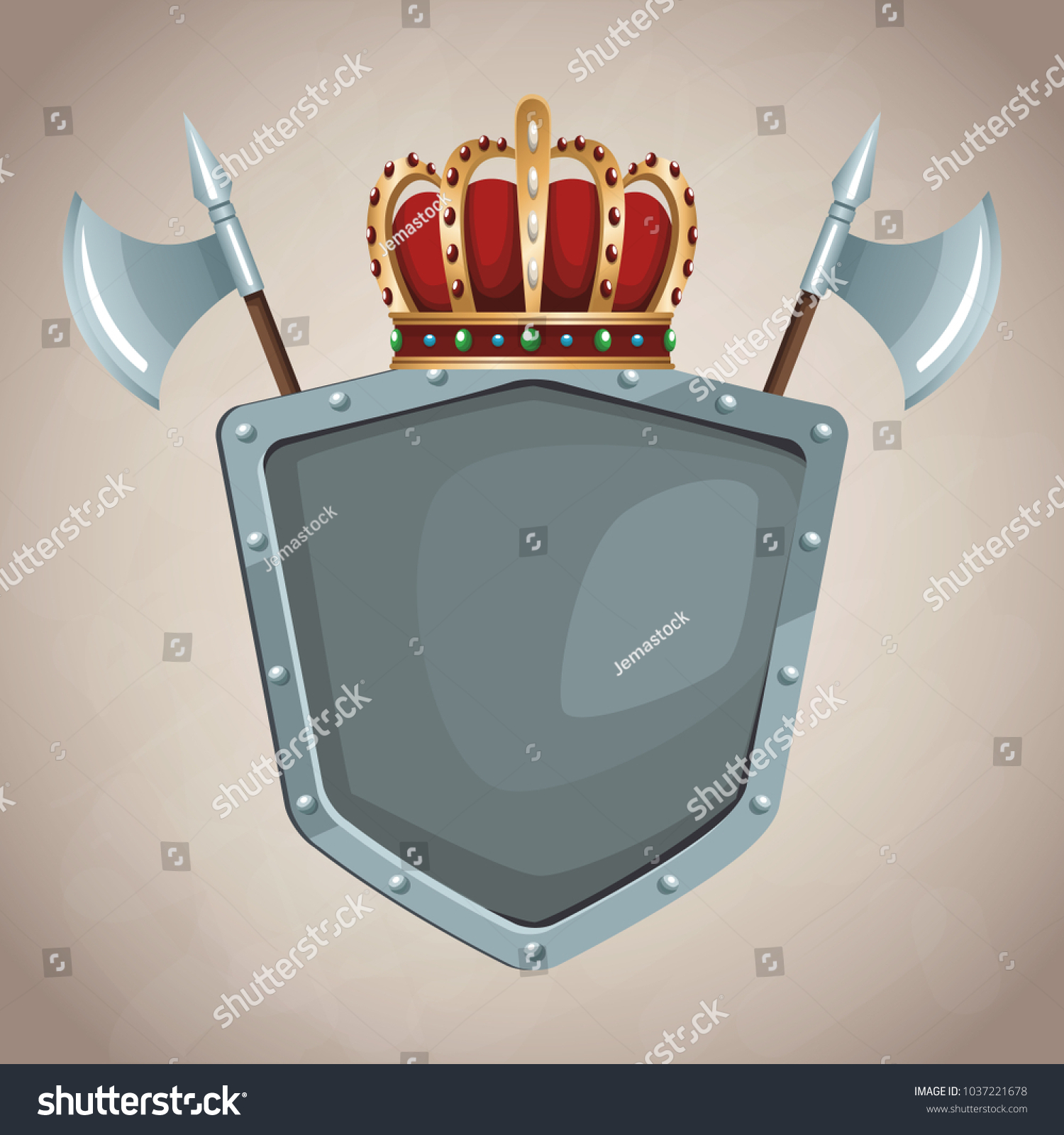 Medieval Army Emblem Stock Vector (Royalty Free) 1037221678 | Shutterstock