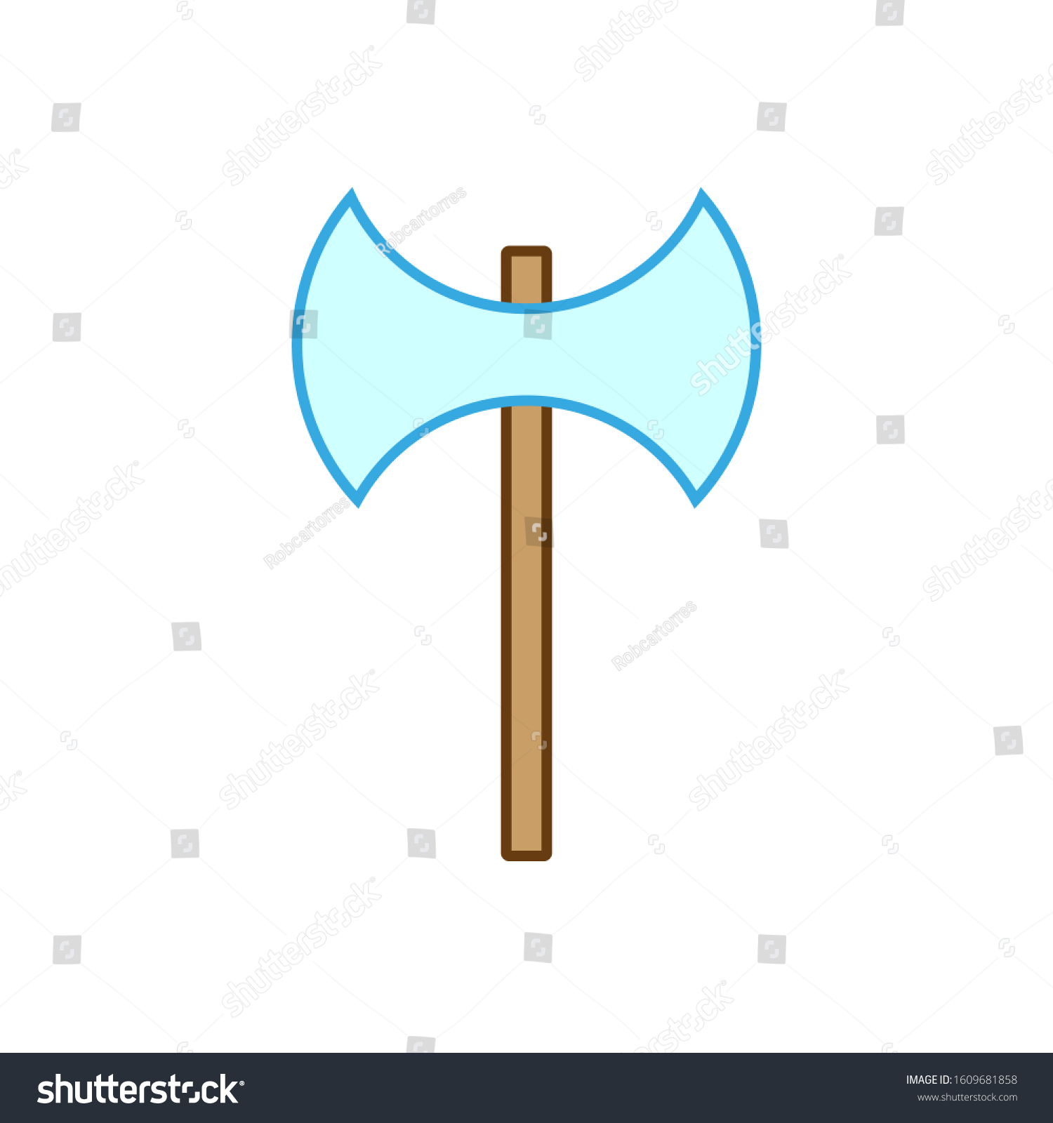 Medieval Ax Shaped Icon Vector Stock Vector (Royalty Free) 1609681858 ...