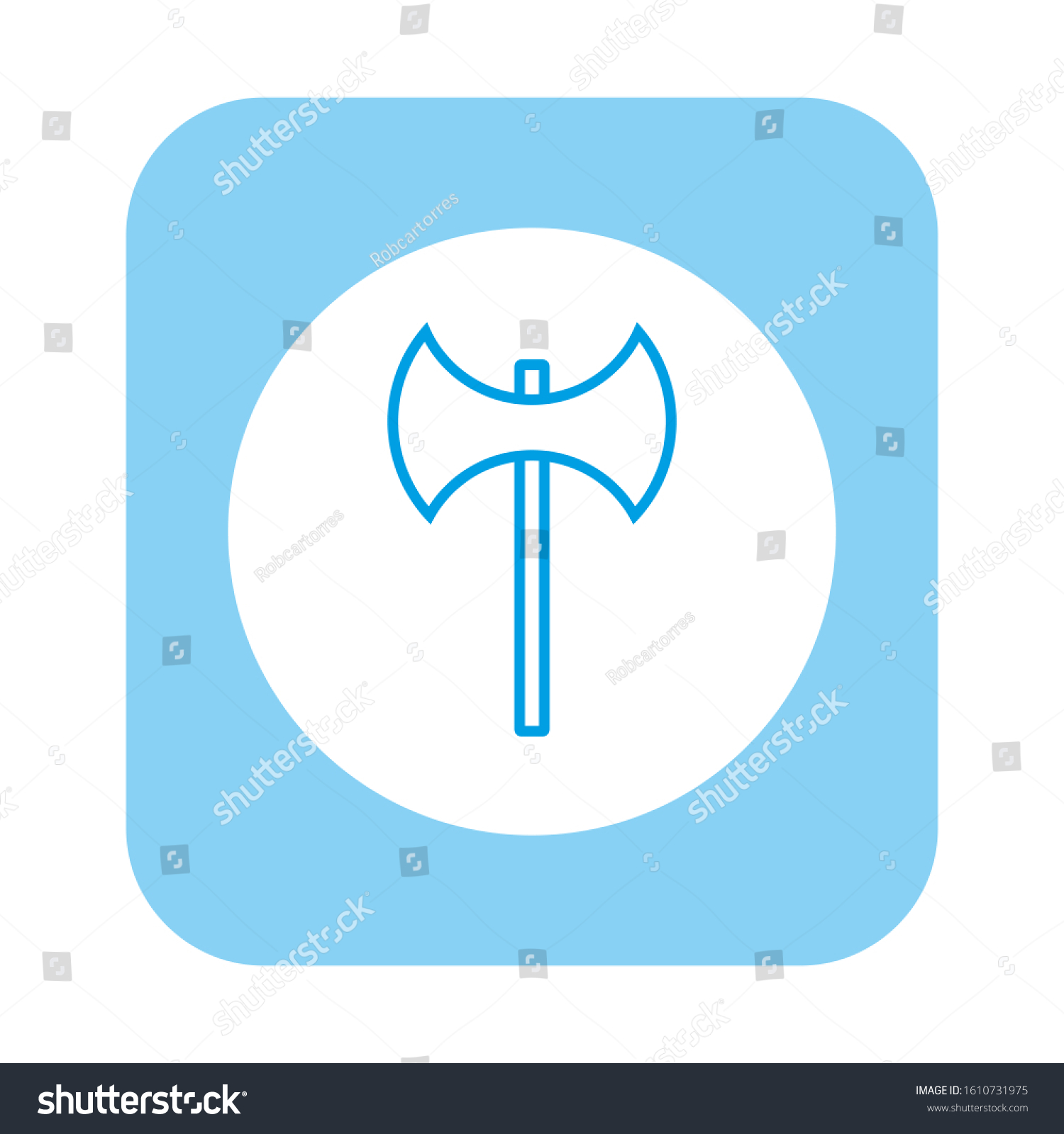 Medieval Ax Shaped Icon Vector Stock Vector (Royalty Free) 1610731975 ...