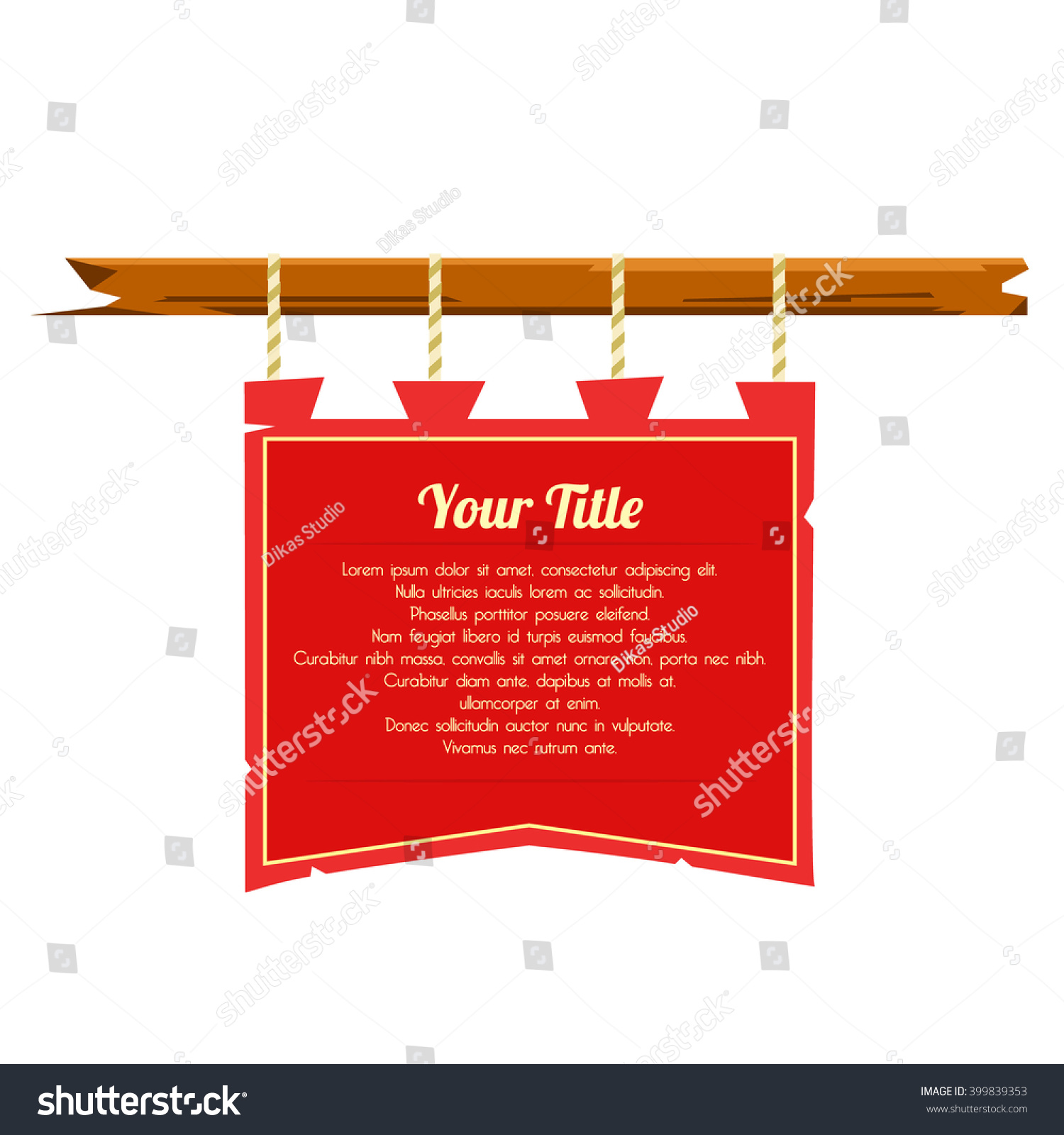 Medieval Banner Flag Stock Vector (Royalty Free) 399839353 | Shutterstock
