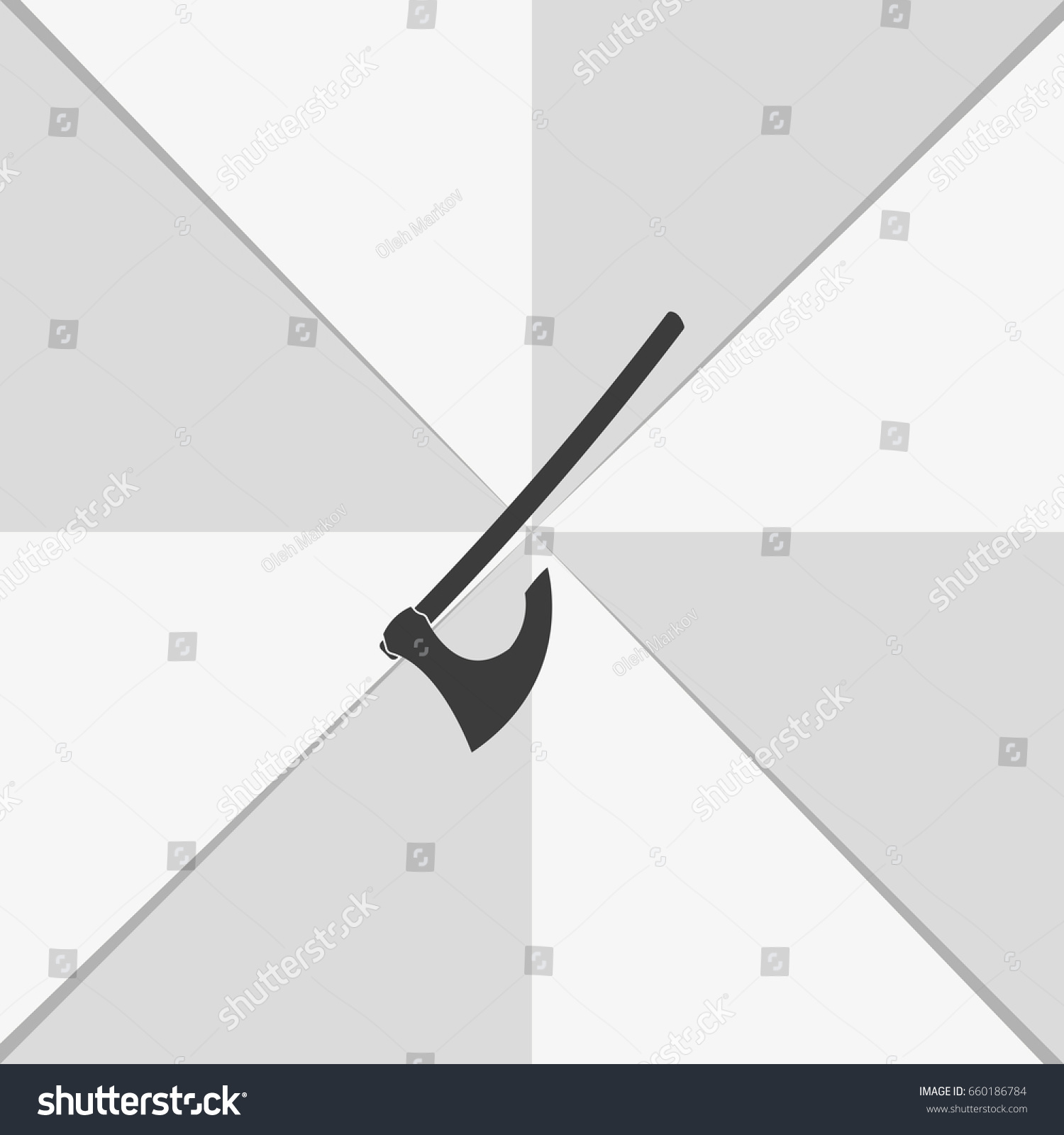 Medieval Battle Axe Icon Stock Vector (Royalty Free) 660186784 ...