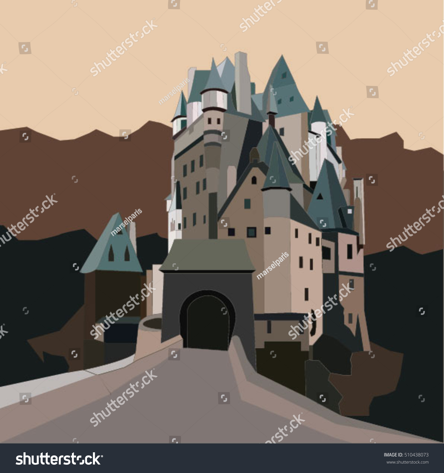 Medieval Castle Stock Vector (Royalty Free) 510438073 | Shutterstock