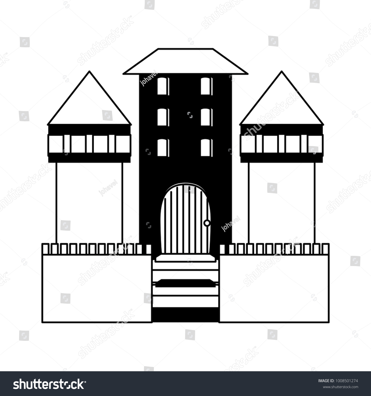 Medieval Castle Icon Stock Vector (Royalty Free) 1008501274 | Shutterstock