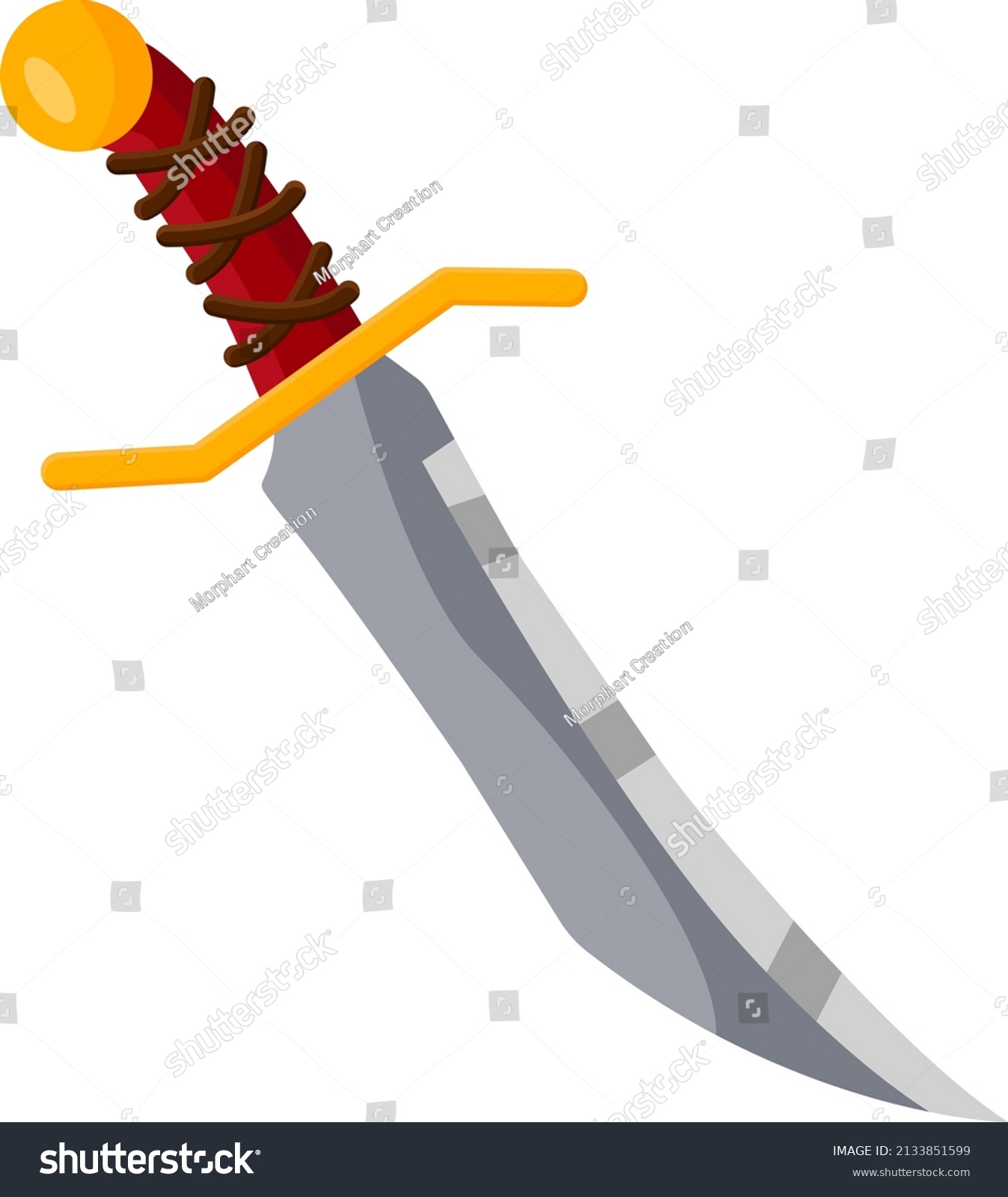 Medieval Dagger Illustration Vector On White Stock Vector (Royalty Free ...