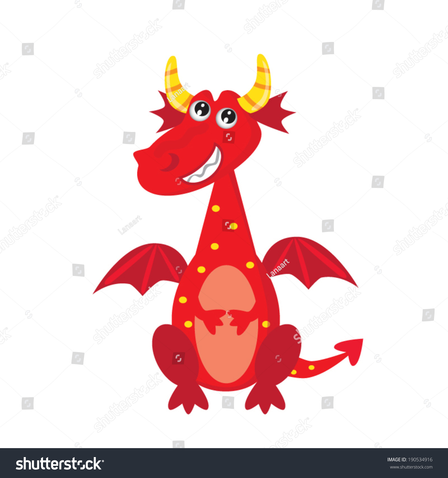 Medieval Dragon Vector Illustration Stock Vector (Royalty Free) 190534916