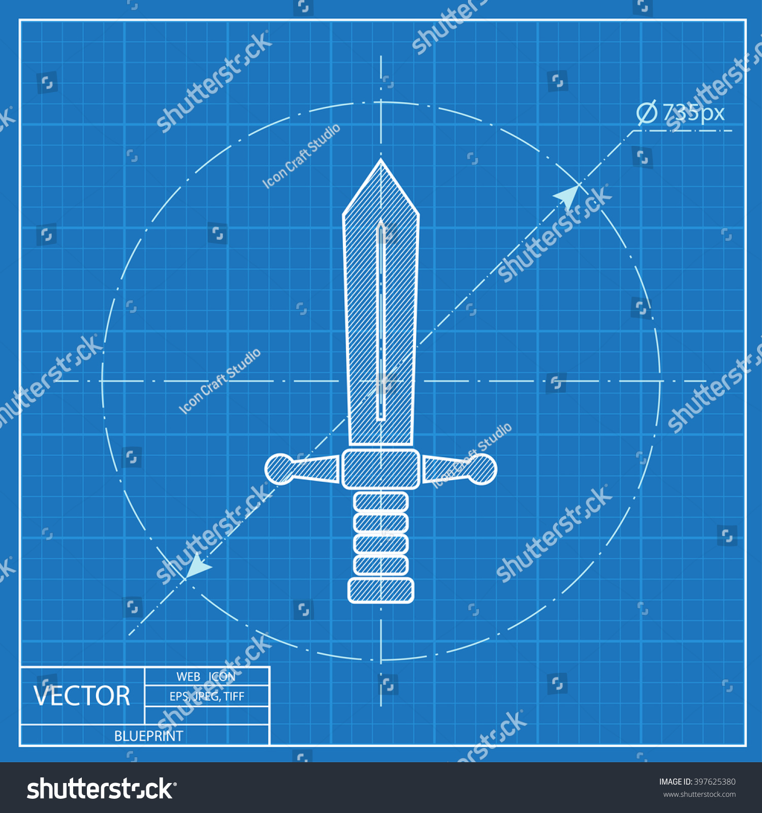 Medieval Sword Vector Blueprint Icon 스톡 벡터(로열티 프리) 397625380 | Shutterstock