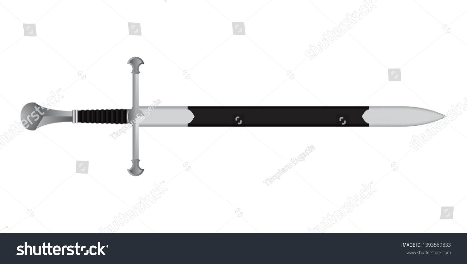 Medieval Sword Vector Illustration Isolated On Stock Vector (Royalty ...