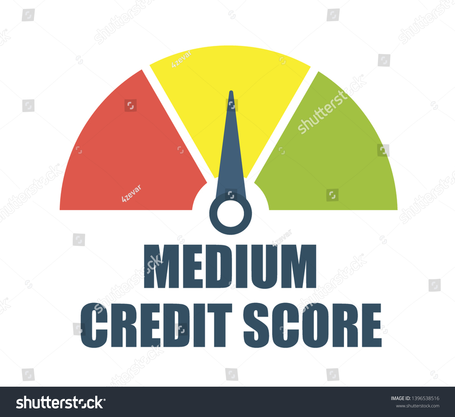 Medium Credit Score Vector Illustration Stock Vector (Royalty Free ...