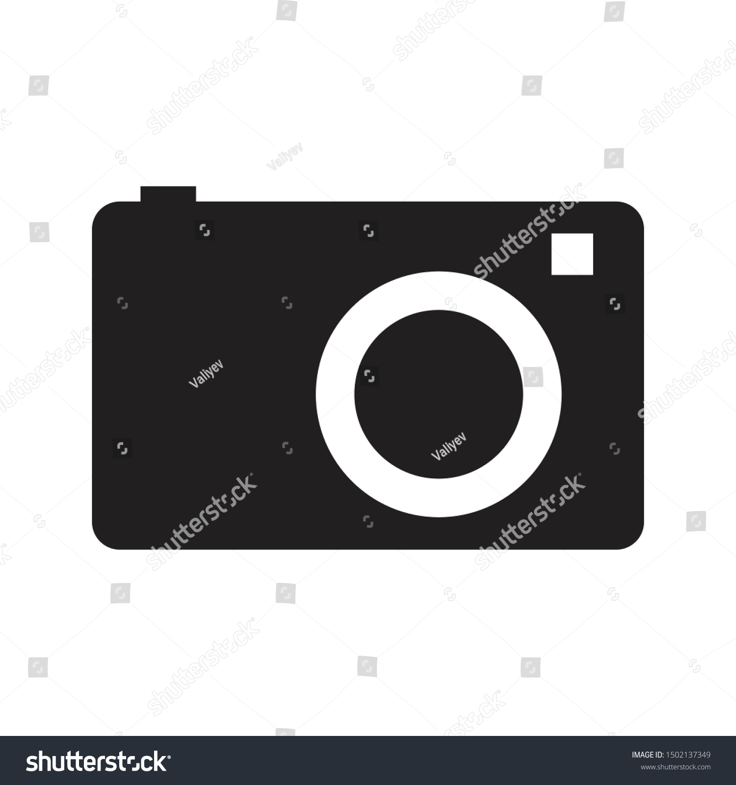Medium Format Camera Icon Black Isolated: เวกเตอร์สต็อก (ปลอดค่า ...