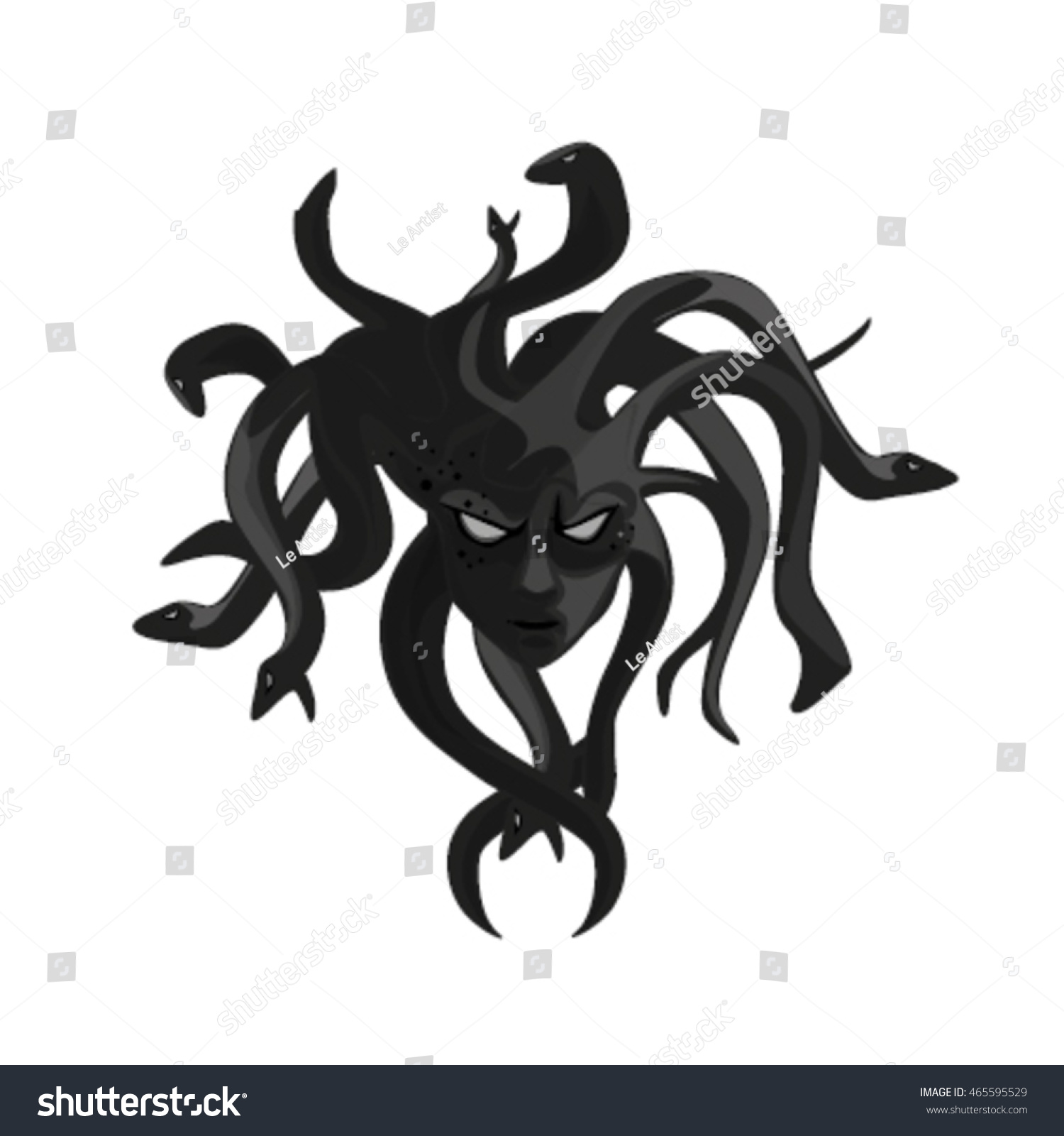 Medusa Head Vector Stock Vector (Royalty Free) 465595529