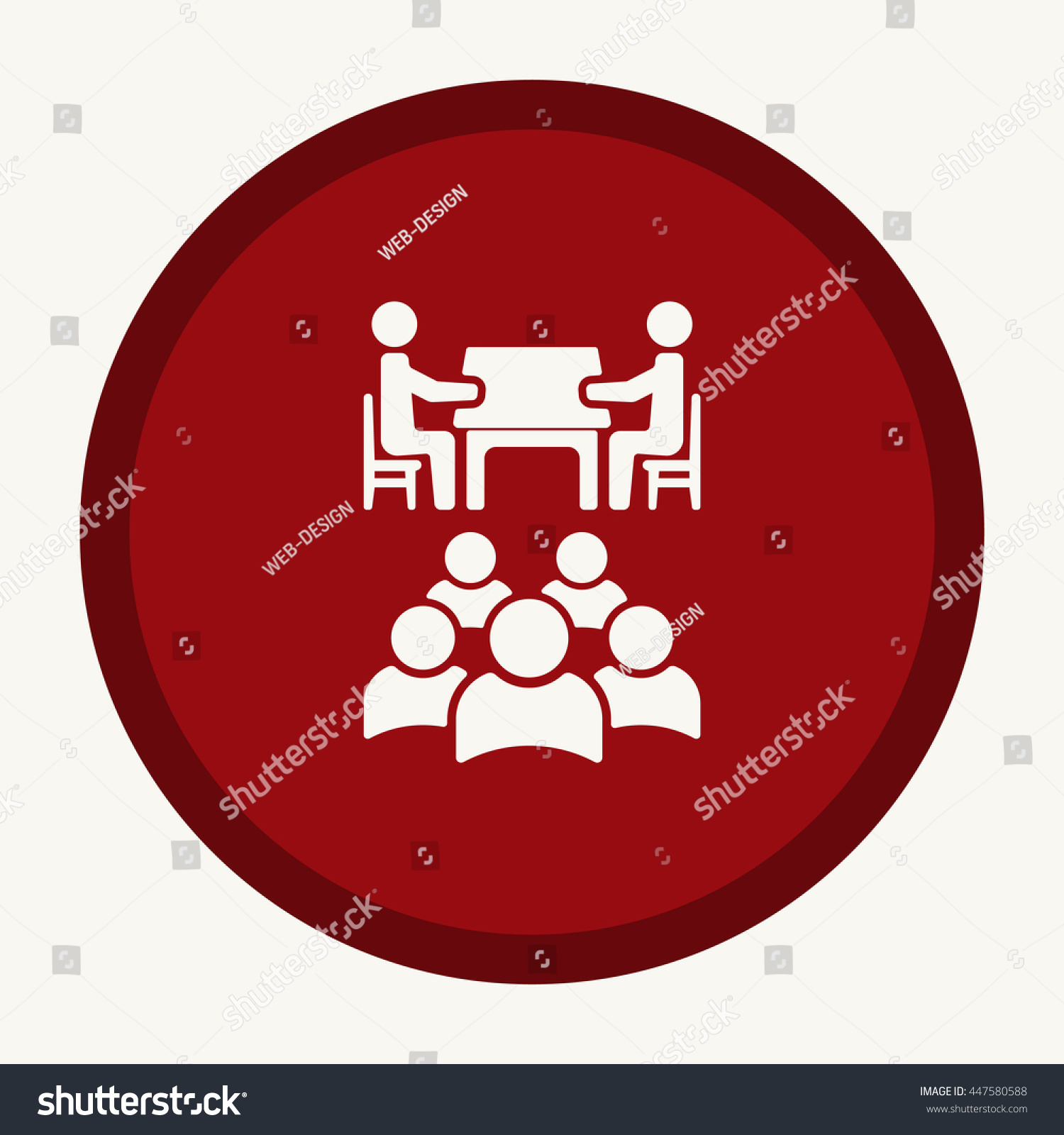 Meeting Icon Stock Vector (Royalty Free) 447580588 | Shutterstock