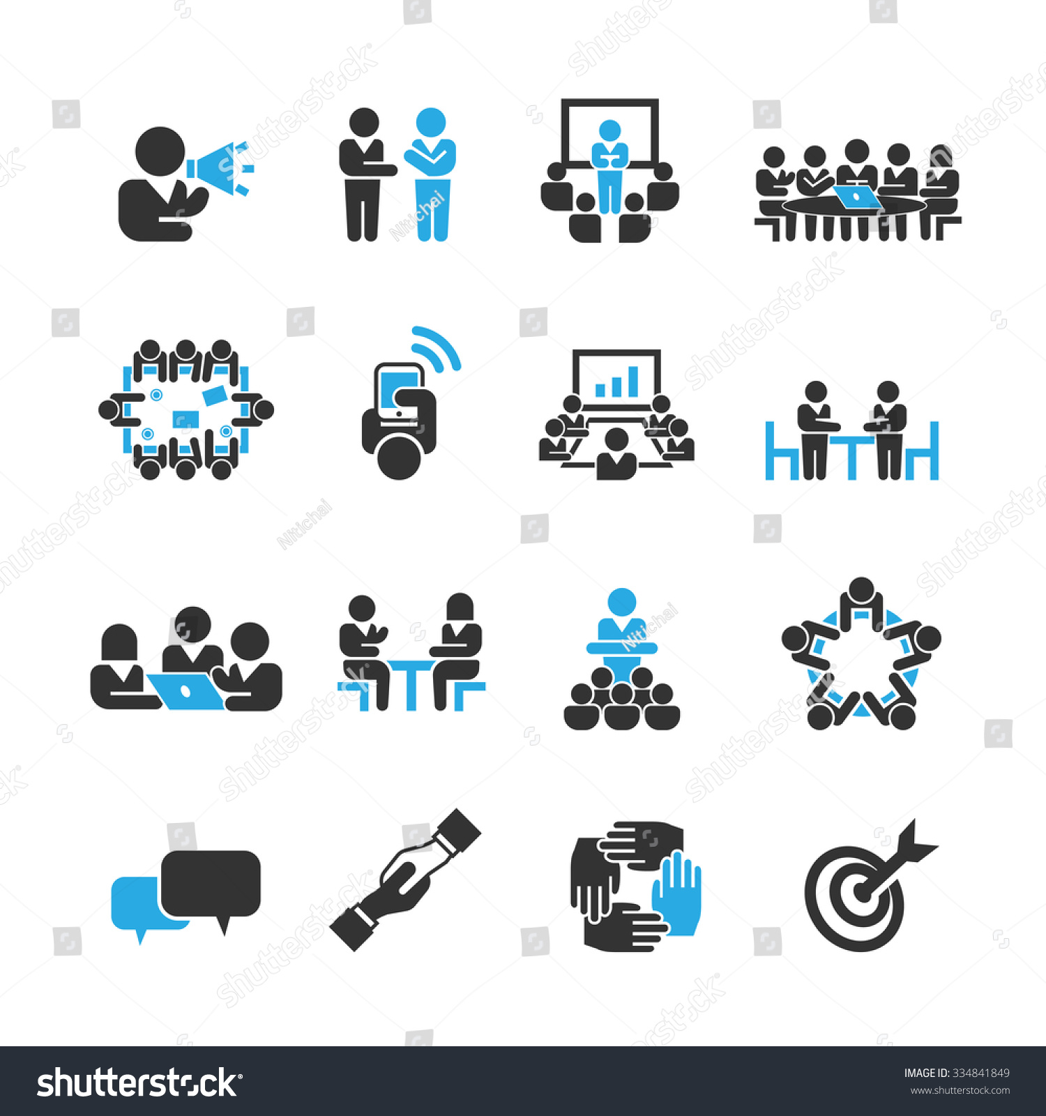 Meeting Icons,Vector - 334841849 : Shutterstock