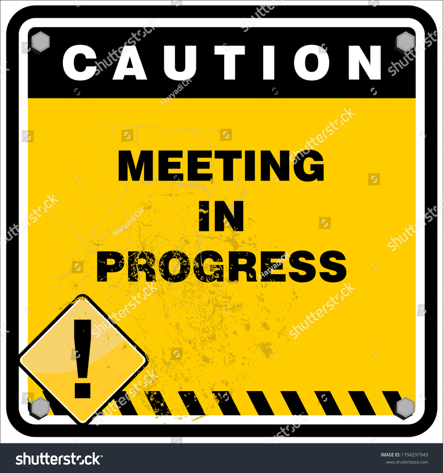 Meeting Progress Sign Vector Stock Vector (Royalty Free) 1794297949 ...
