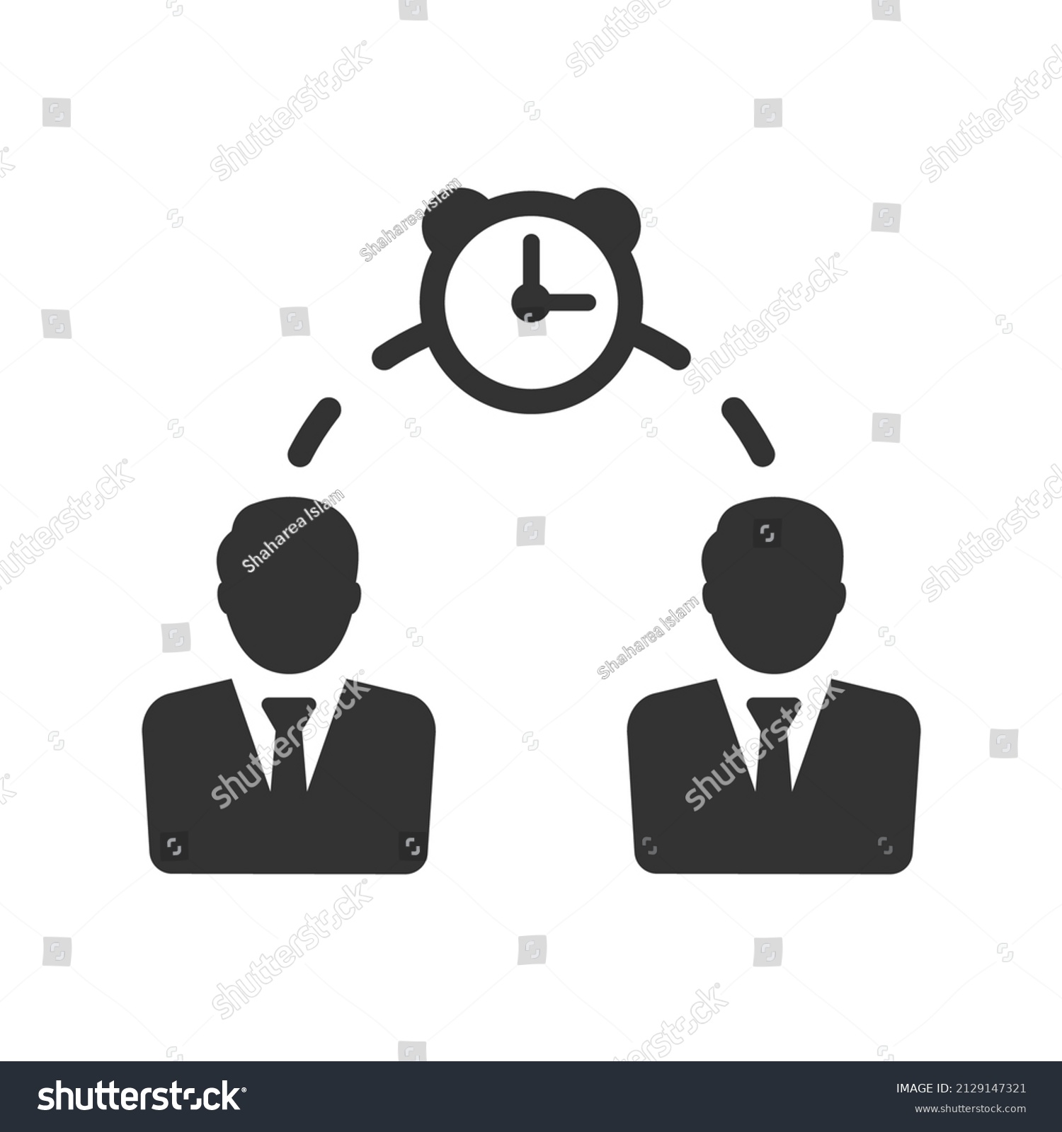 Meeting Time Icon Vector Graphics Stock Vector (Royalty Free ...