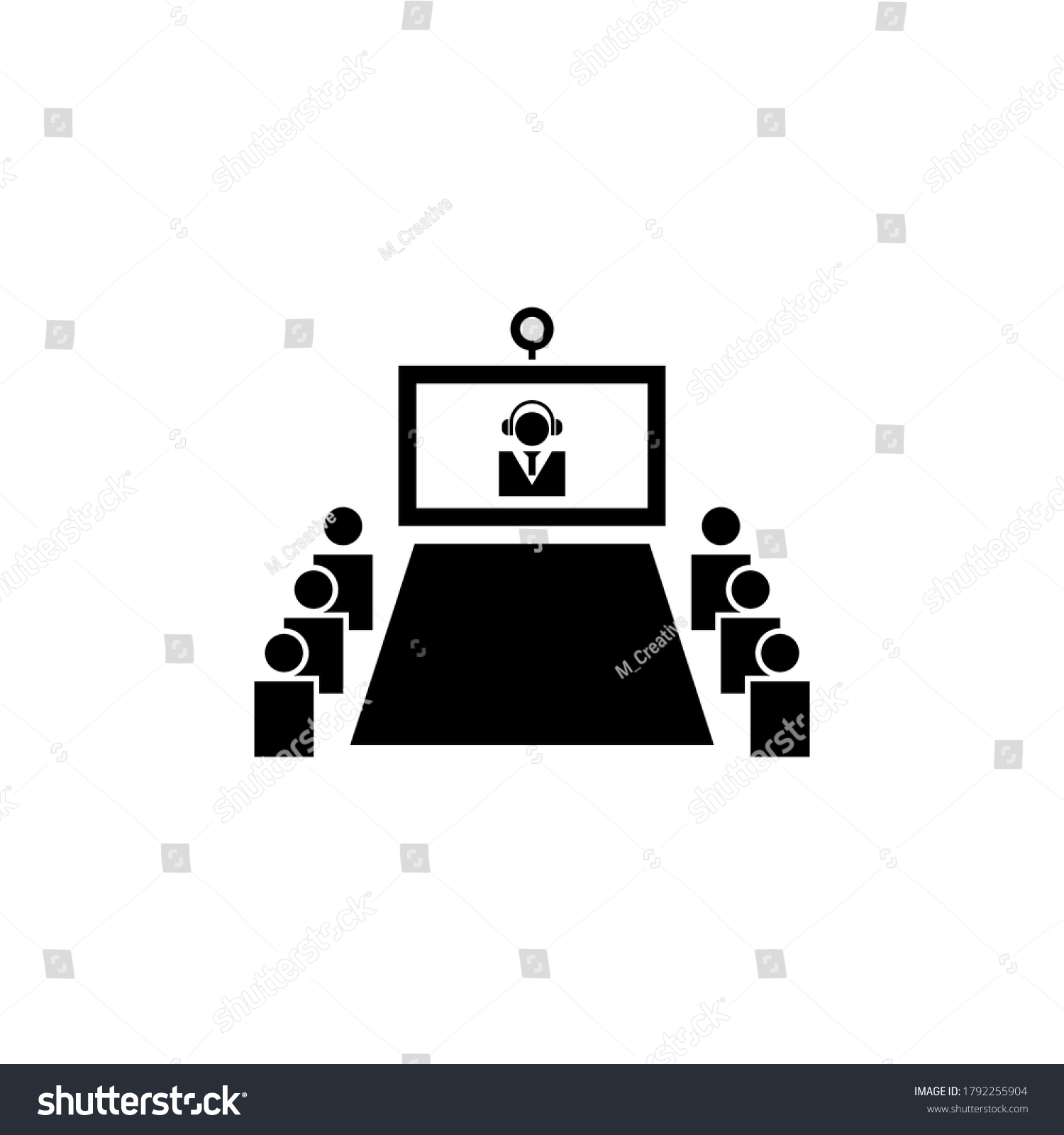 Meeting Vector Icon Logo Design Stock Vector (Royalty Free) 1792255904