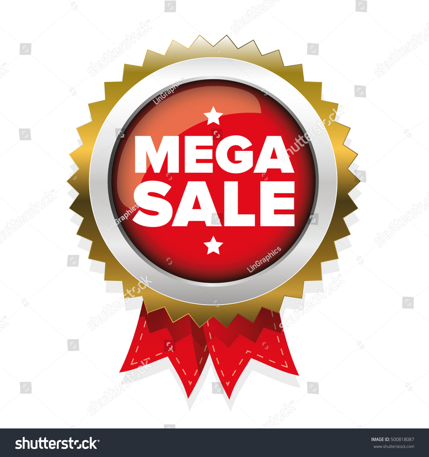 Mega Sale Badge Vector Stock Vector (Royalty Free) 500818087 | Shutterstock