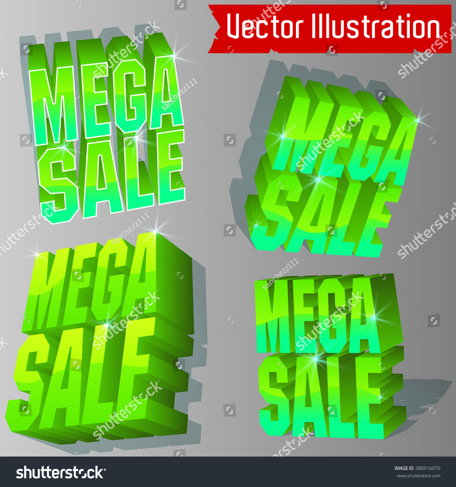 Mega Sale 3d Vector Set Different: เวกเตอร์สต็อก (ปลอดค่าลิขสิทธิ์ ...