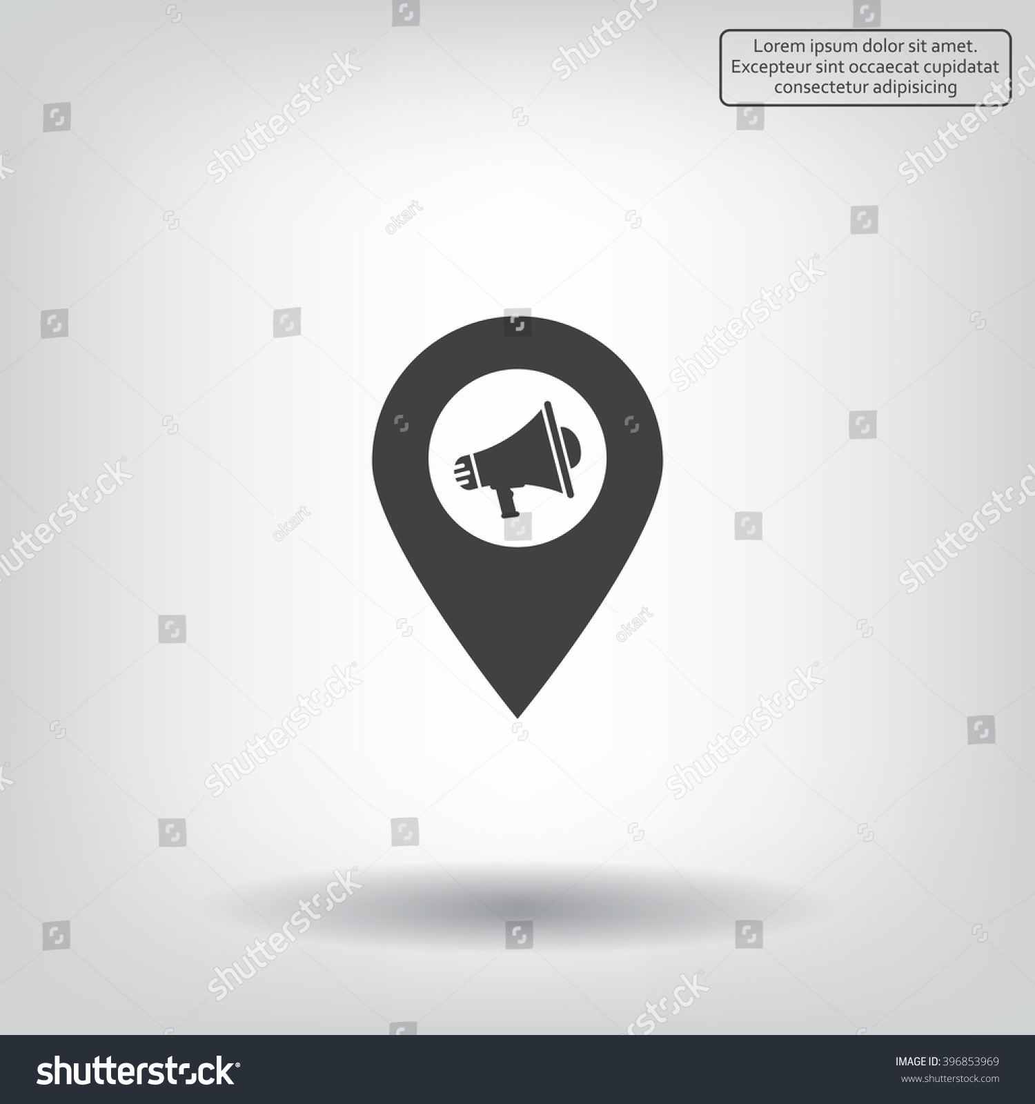 Megaphone Map Mark Stock Vector (Royalty Free) 396853969 | Shutterstock
