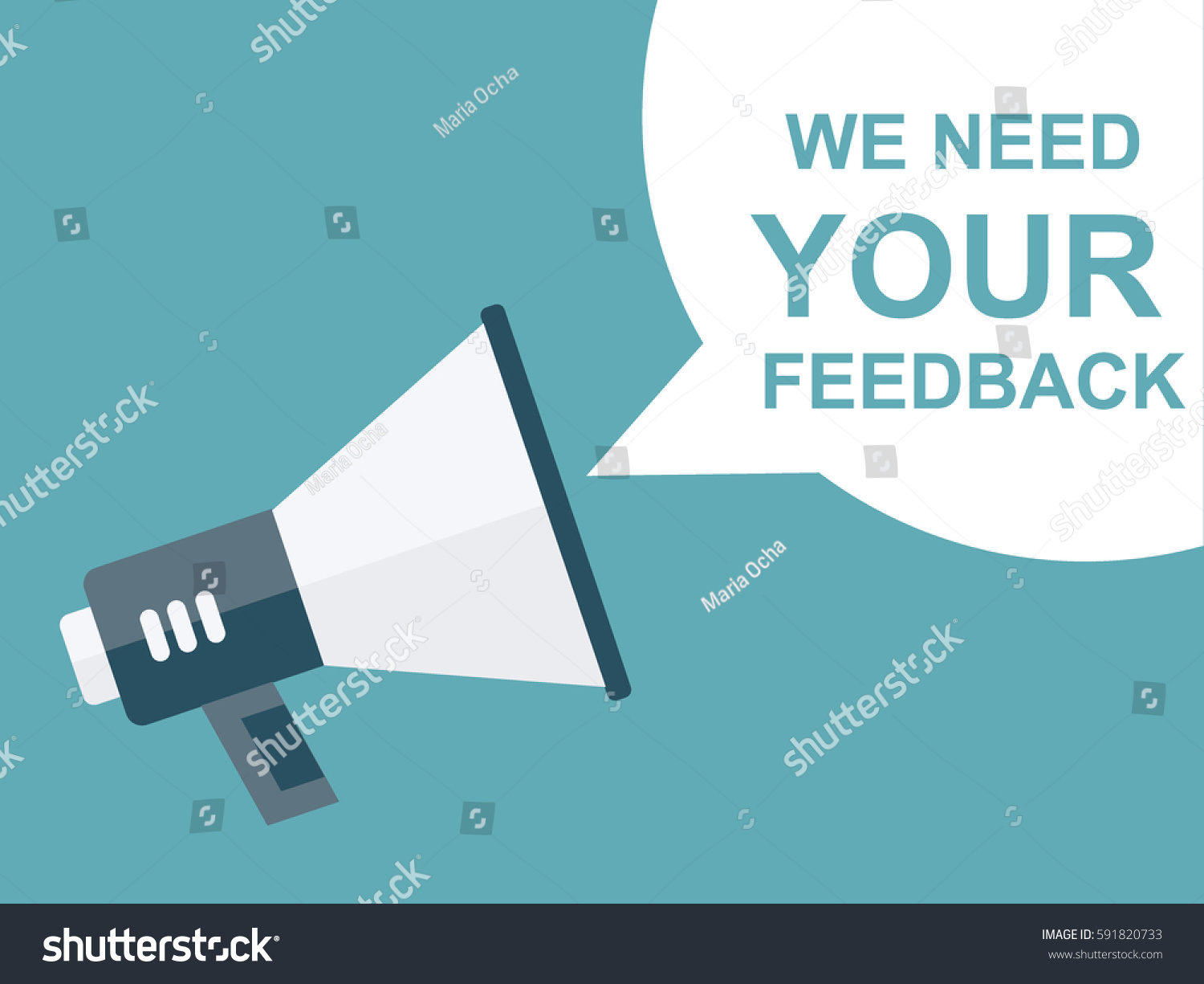 Megaphone We Need Your Feedback Speech Stock Vector (Royalty Free ...