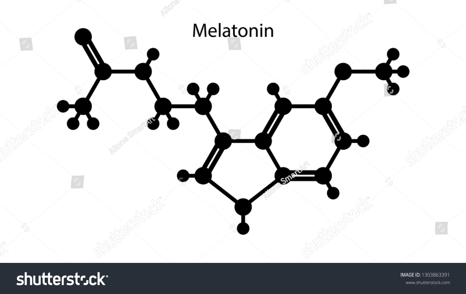 Melatonin Vector Molecular Structure Vector Design Stock Vector ...