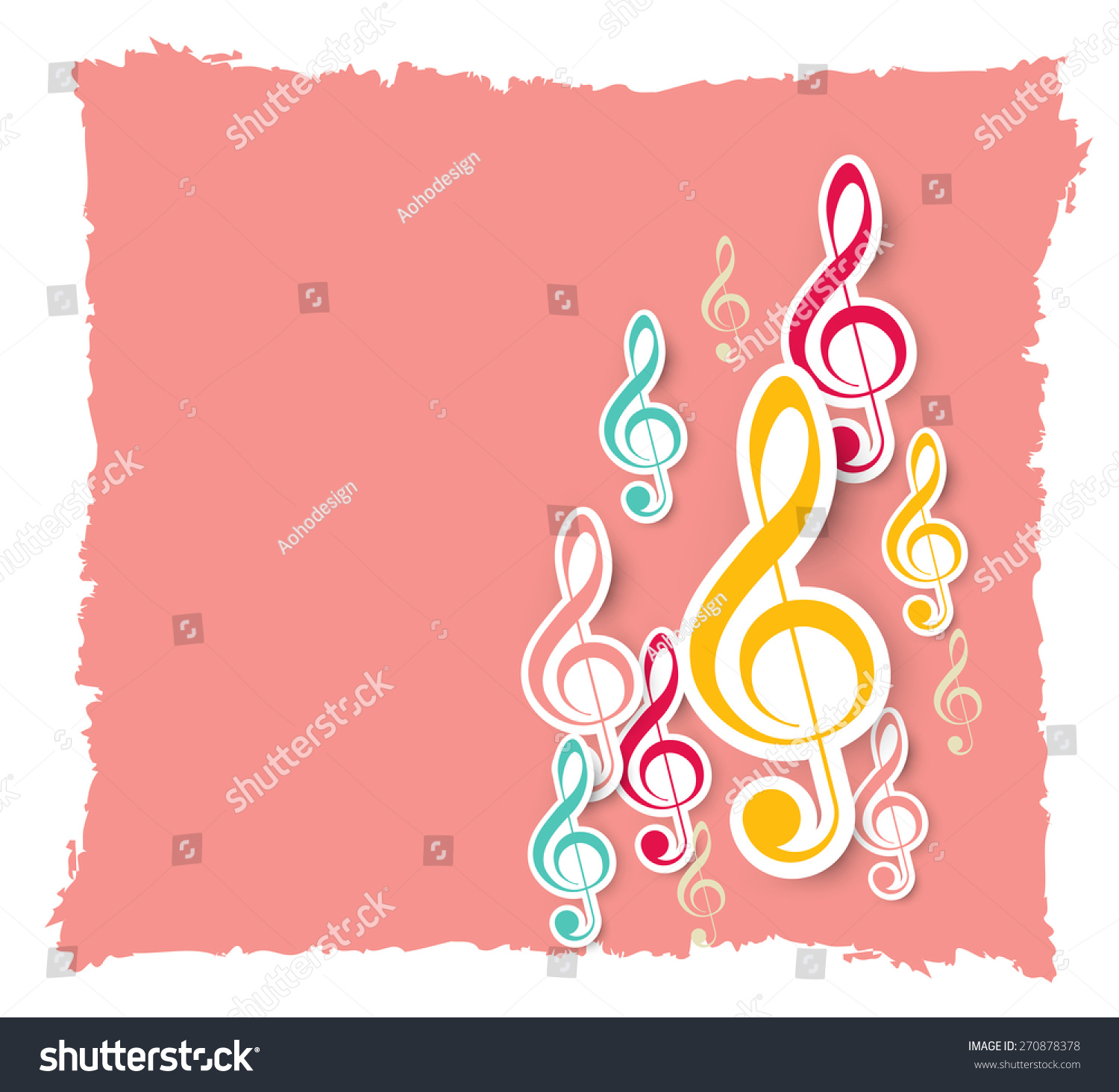 Melody Background Vector Illustration Stock Vector (Royalty Free) 270878378