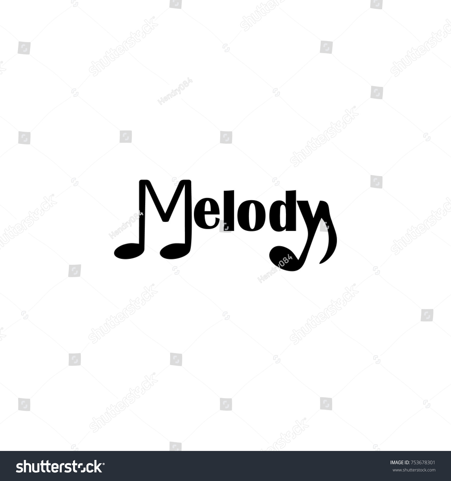 Melody Letter Logo Stock Vector (Royalty Free) 753678301 | Shutterstock