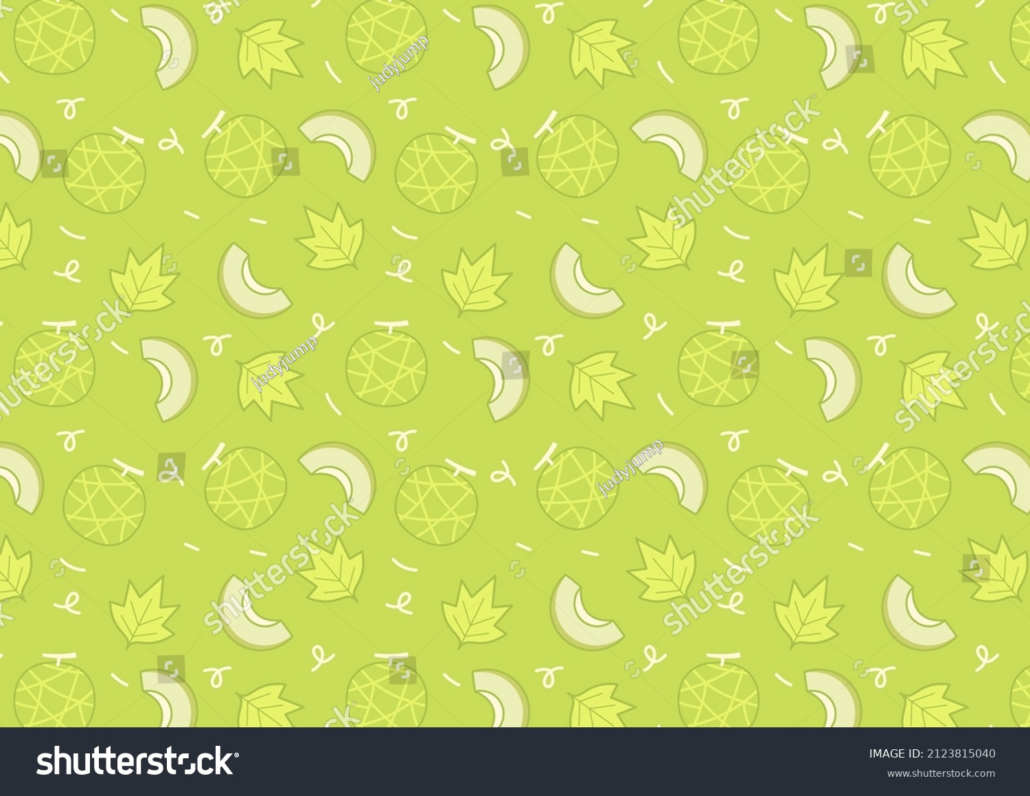 Melon Pattern Wallpaper Melon On Green Stock Vector (Royalty Free ...