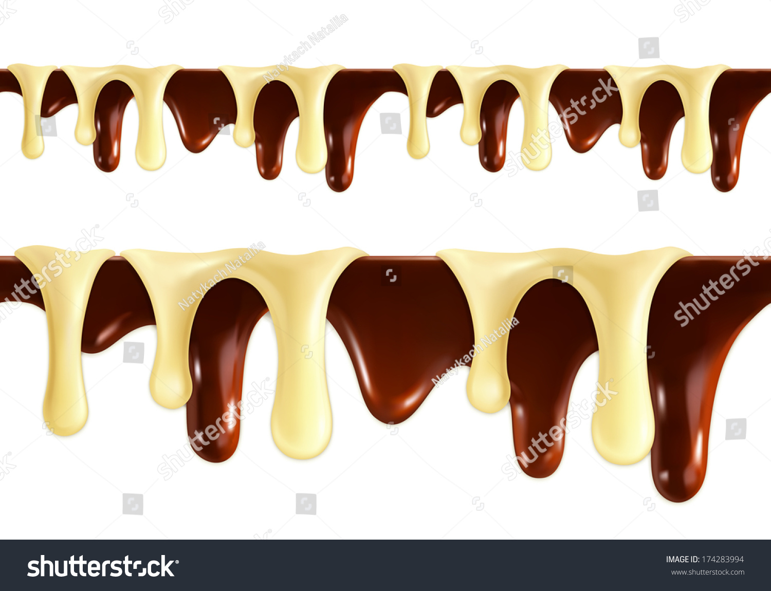 Melted Chocolate Seamless Vector Stock Vector (Royalty Free) 174283994 ...