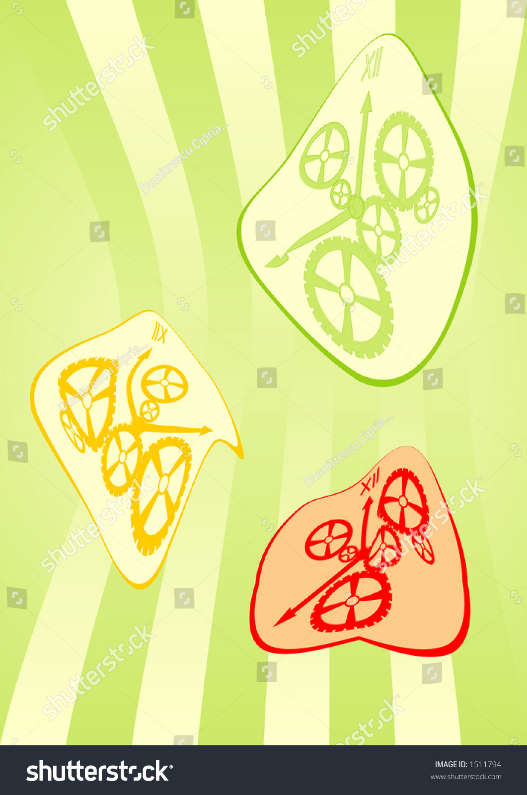 Melting Clocks Illustration Stock Vector (Royalty Free) 1511794