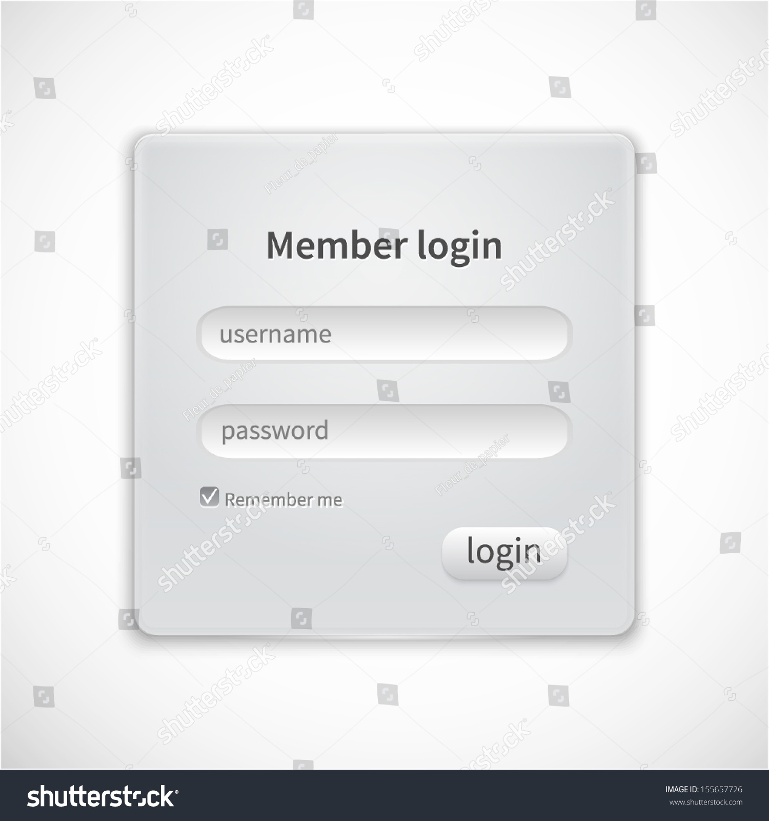 Member Login Form Vector Illustration: เวกเตอร์สต็อก (ปลอดค่าลิขสิทธิ์ ...